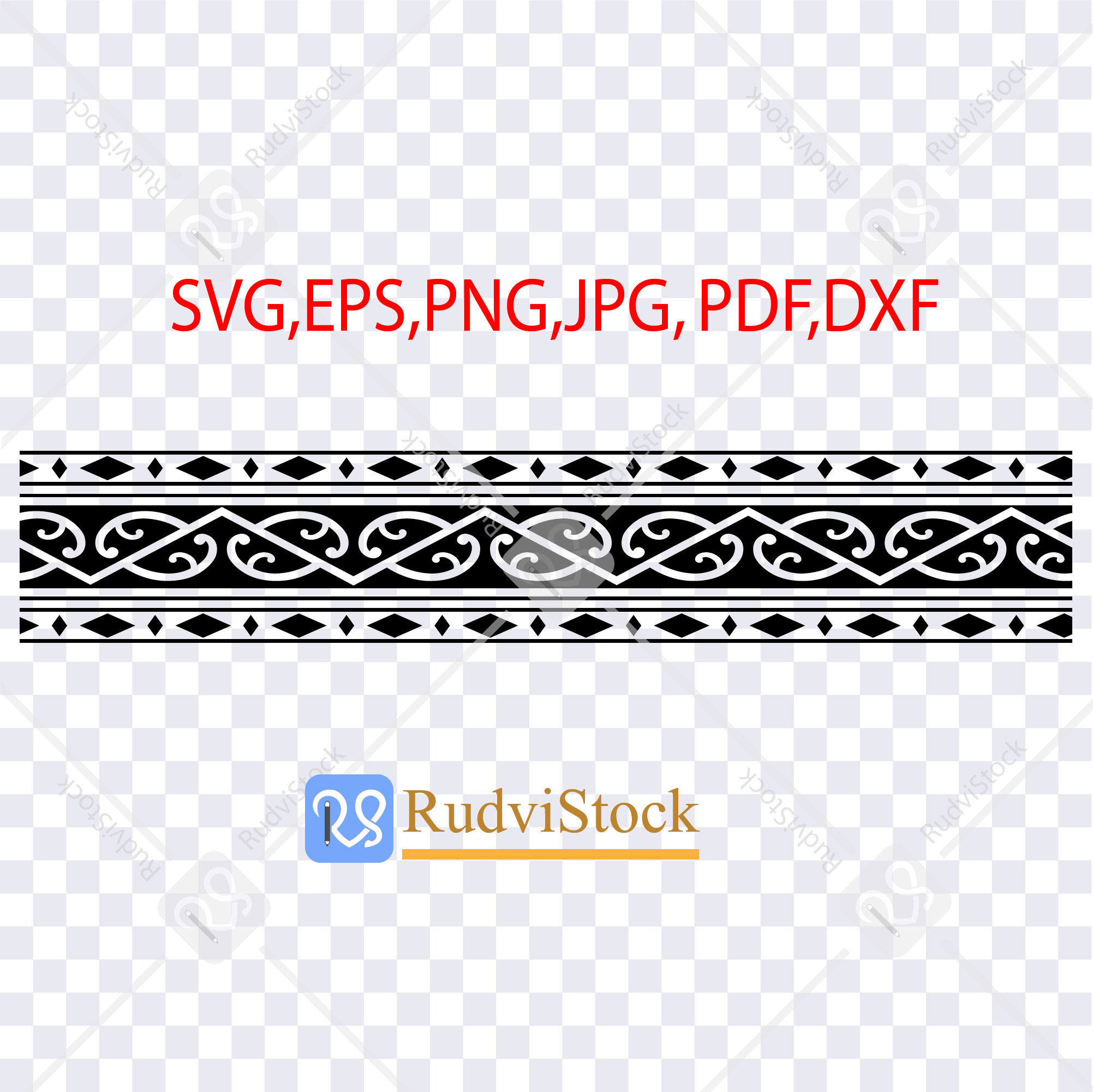 Maori seamless border pattern design - Inspire Uplift