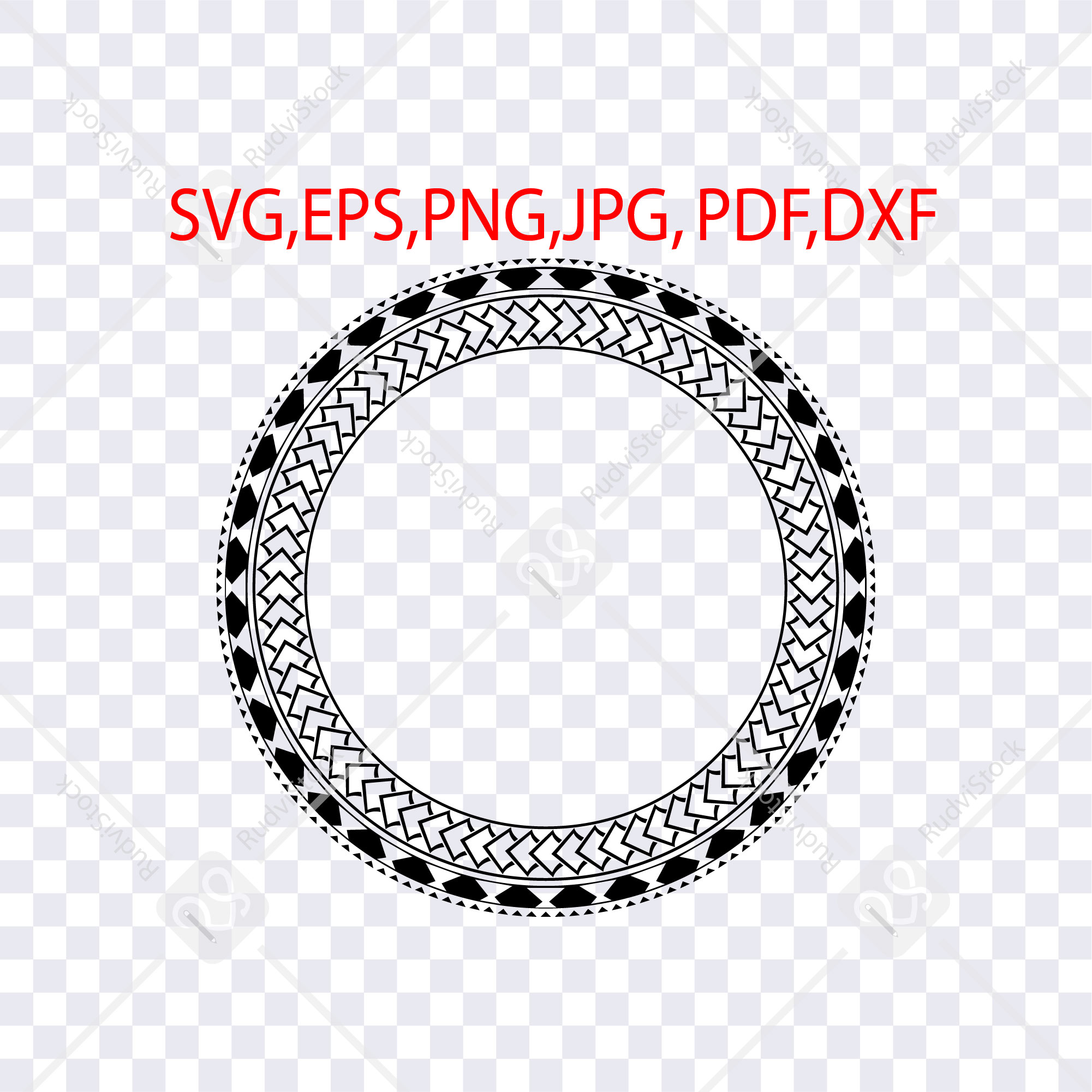 Samoan circle triabl border frame design | Inspire Uplift