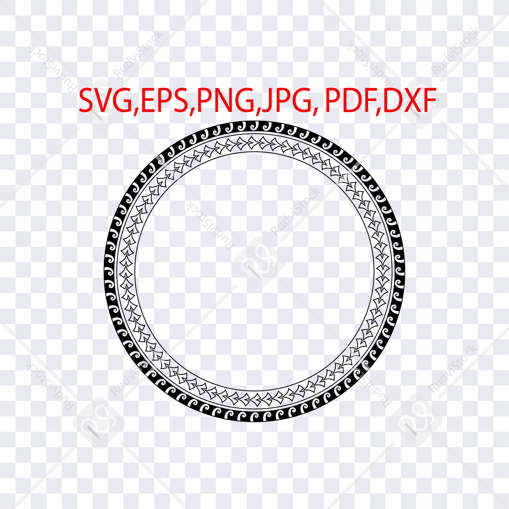 Polynesian circle tribal tattoo border frame design - Inspire Uplift