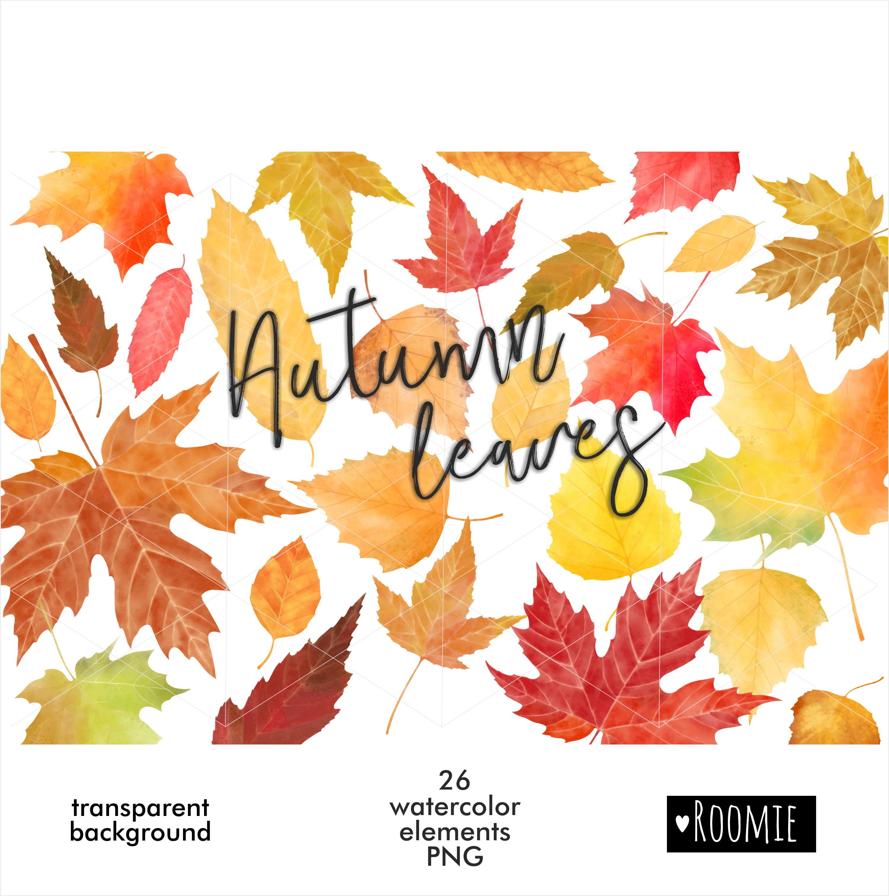 Watercolor autumn leaves clipart, Fall leaf, Hello autumn pn | Inspire ...