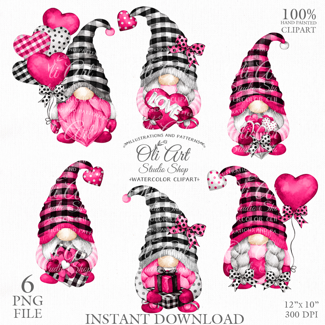 Valentine Pink Gnome. Love Cute Cnome. Cute Characters, Han - Inspire ...