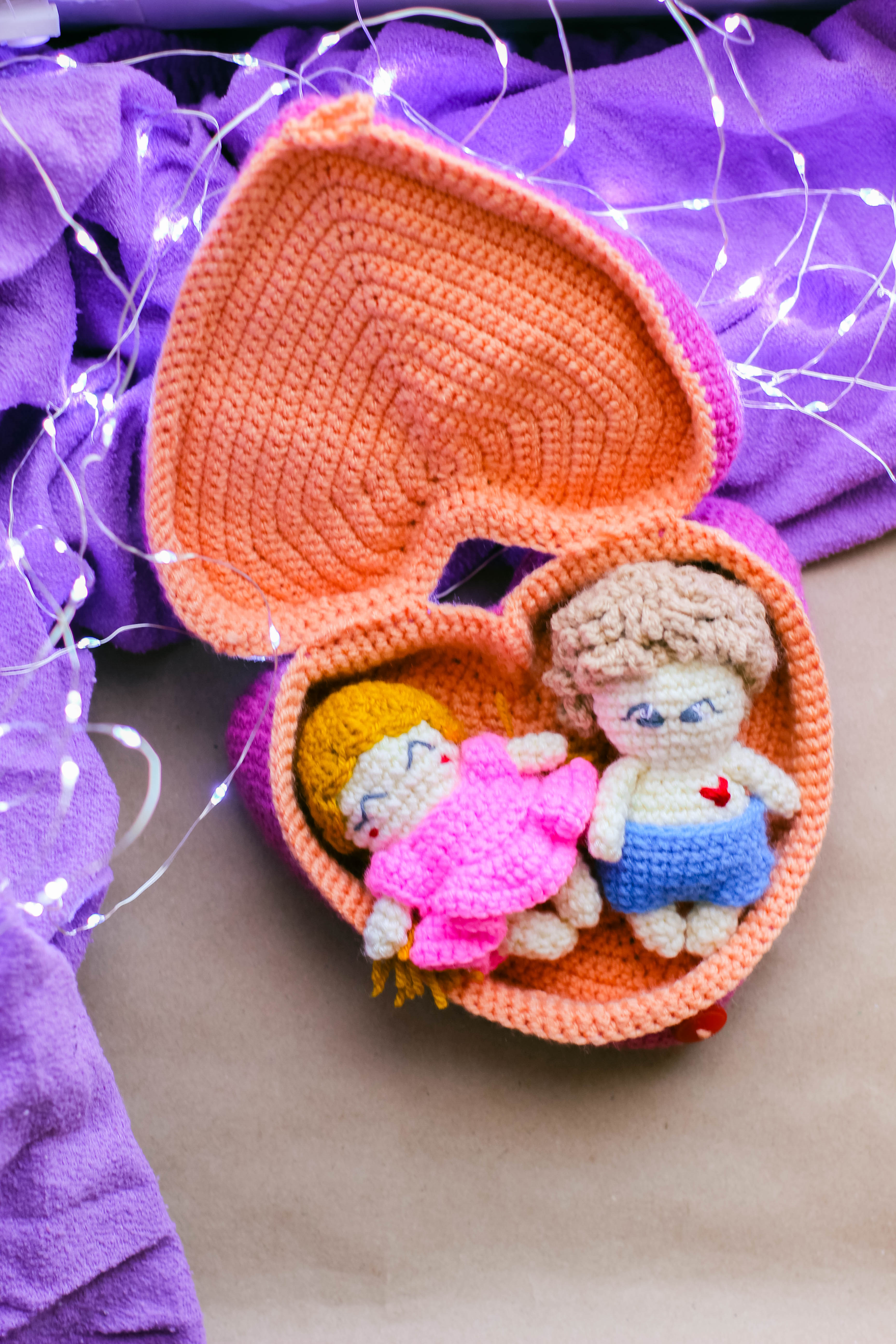 Crochet Pattern Miniature Toys Heart Boy and Girl - Inspire Uplift