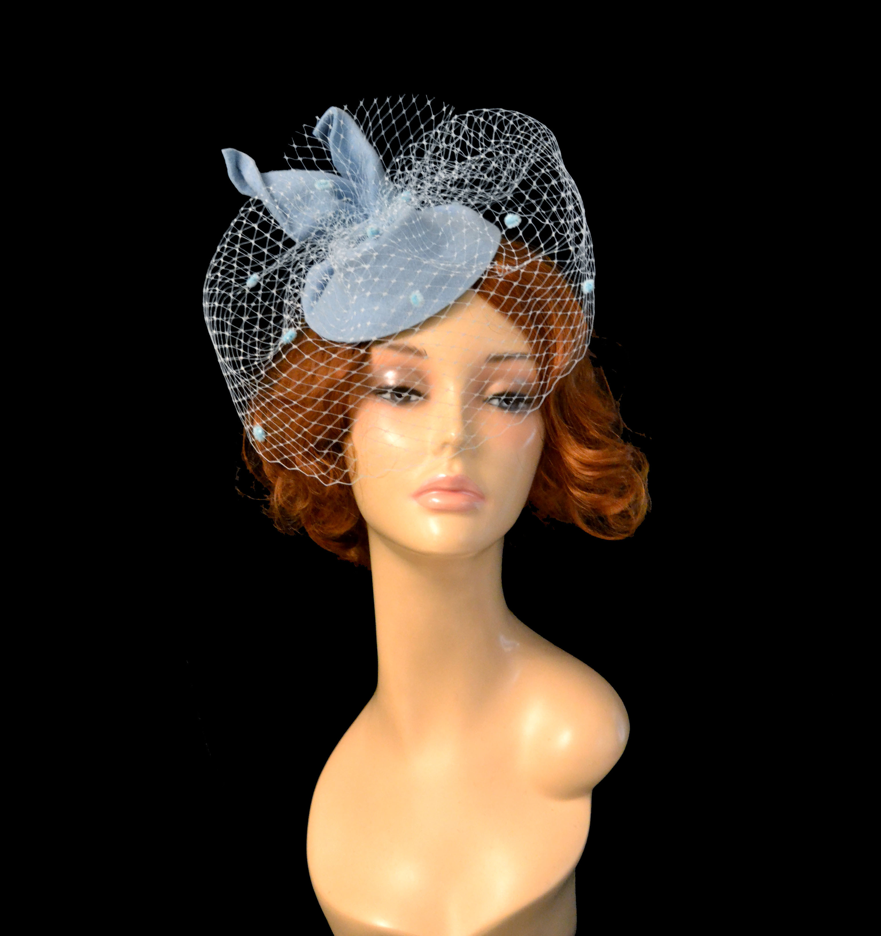 MADE TO ORDER . sky blue fascinator hat, sky blue wedding ha - Inspire ...