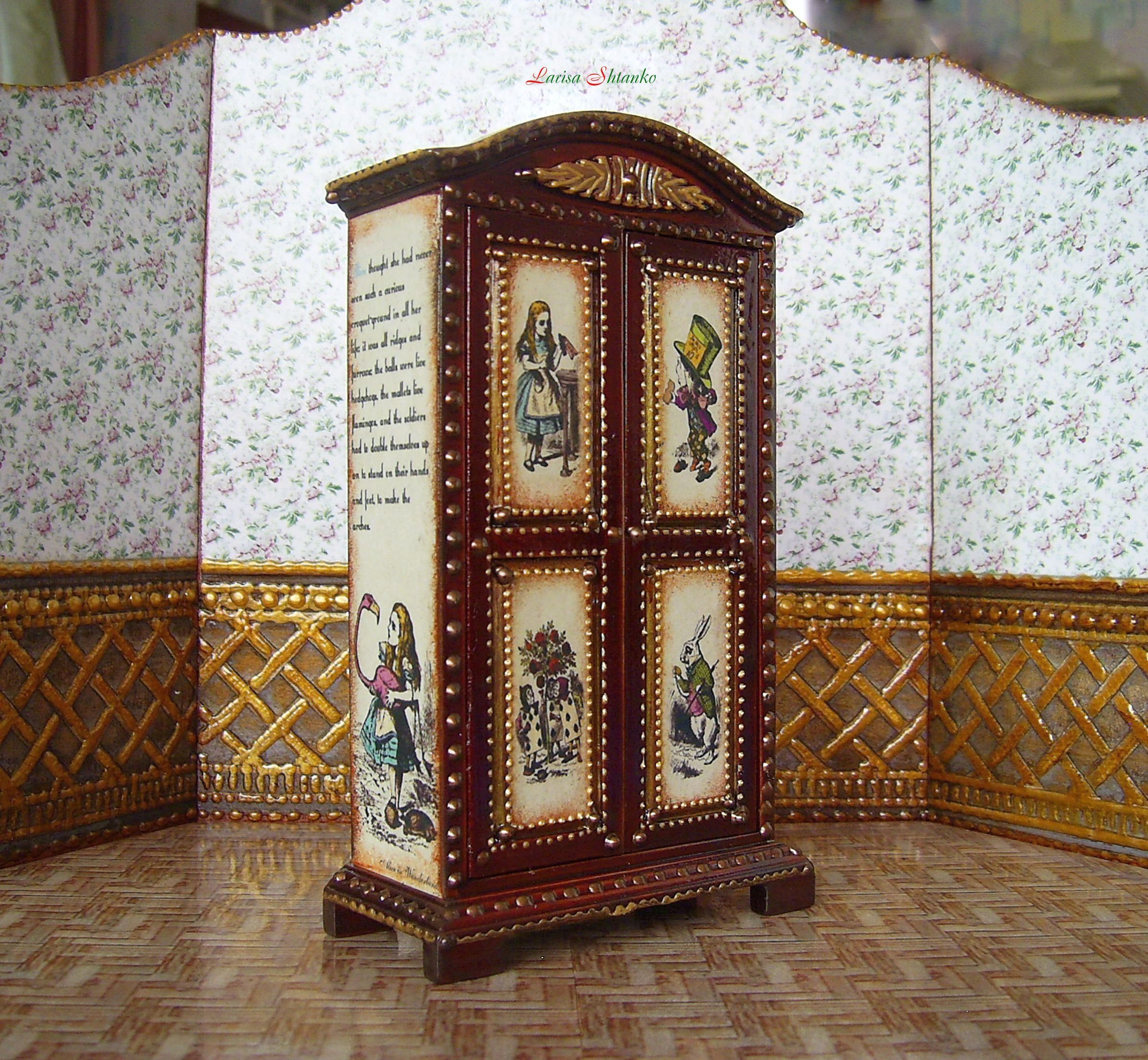 Wardrobe 3. Clothing closet. Hand painted. Dollhouse miniatu - Inspire ...