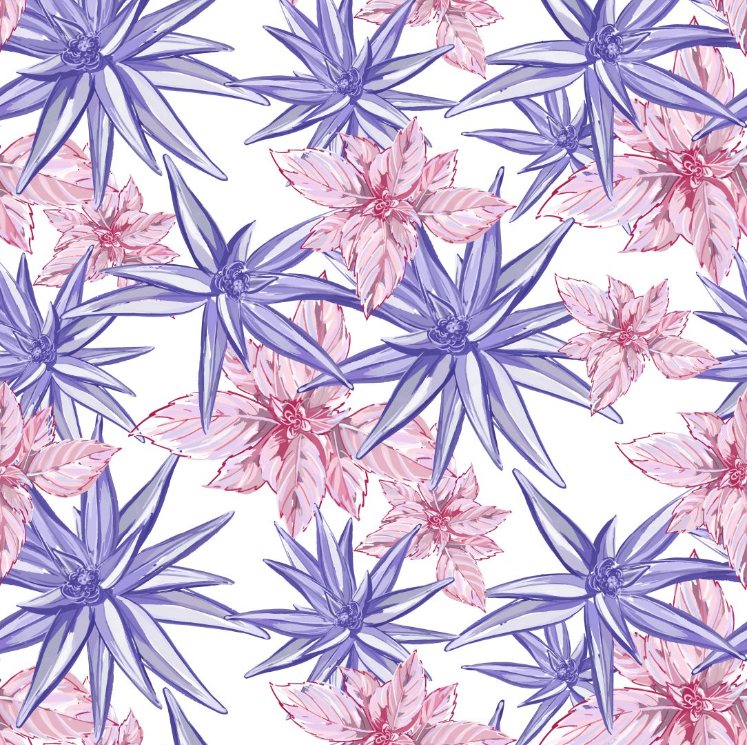 Plants Seamless Pattern Leaves Digital Paper Surface Design - Inspire ...