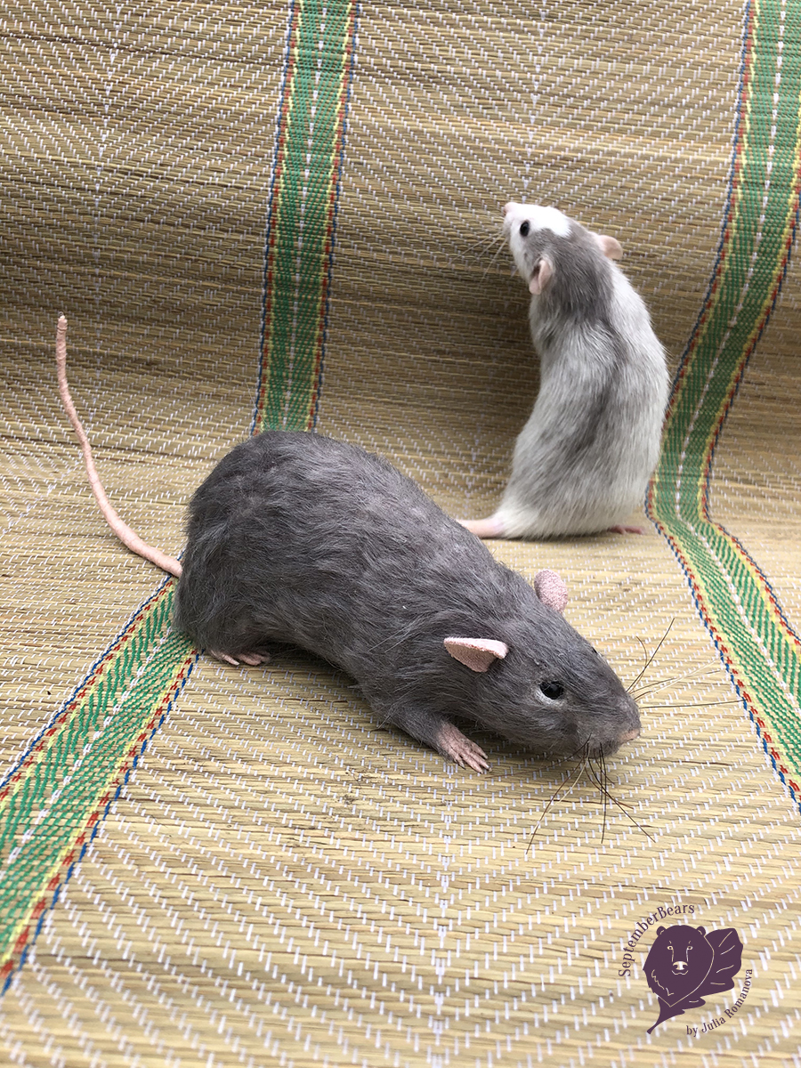 realistic rat felt toy pet portrait - Inspire Uplift