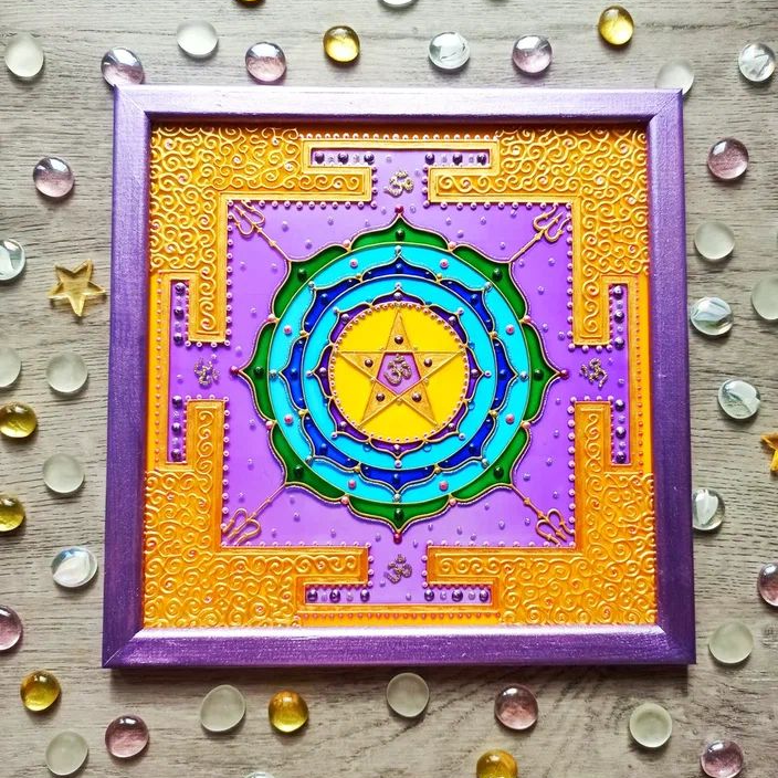 Shri MahaMrityunjaya Yantra Handpainted Lord Shiva Vedic art - Inspire ...