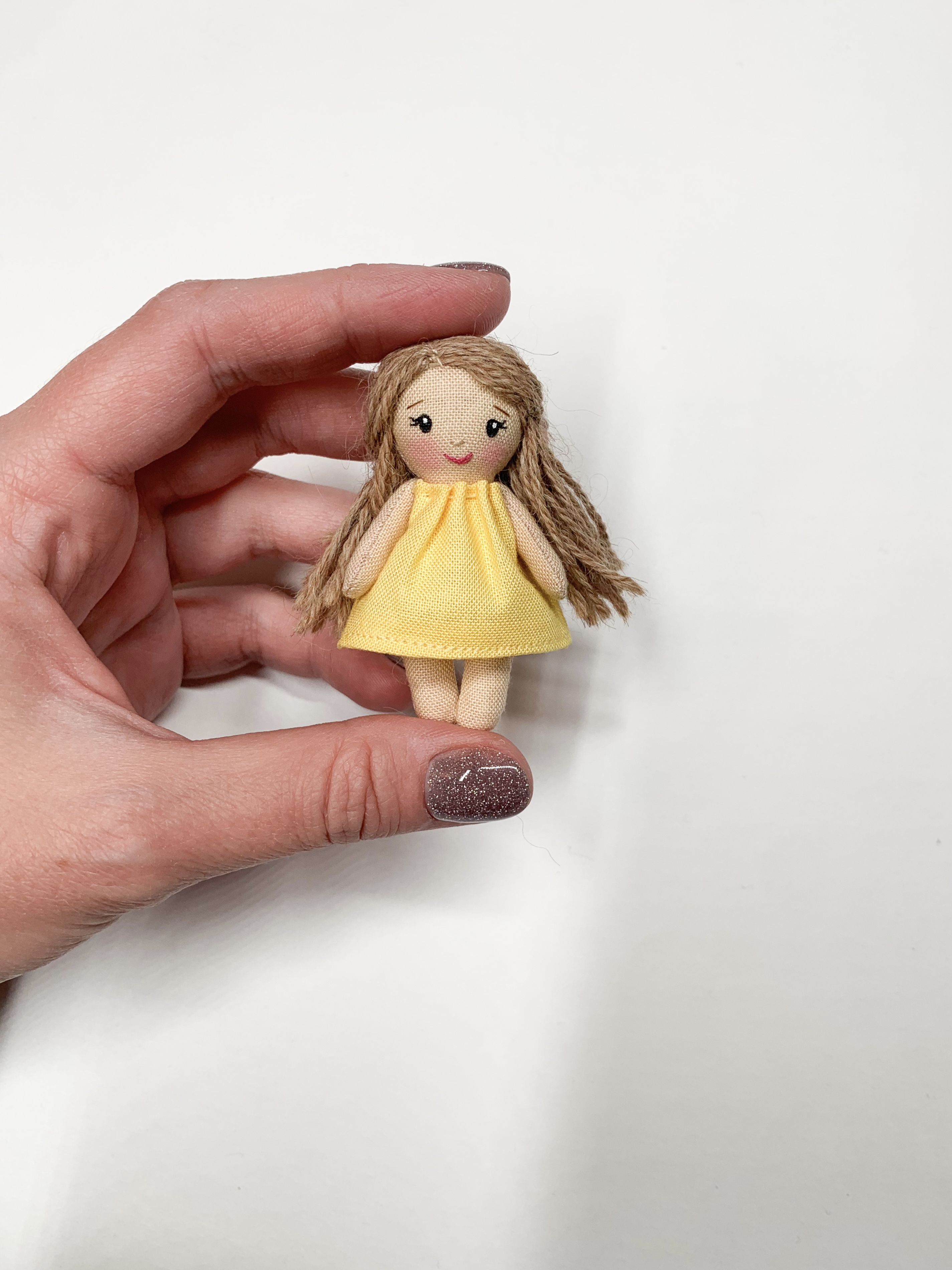 Girl brooch, Miniature doll brooch | Inspire Uplift