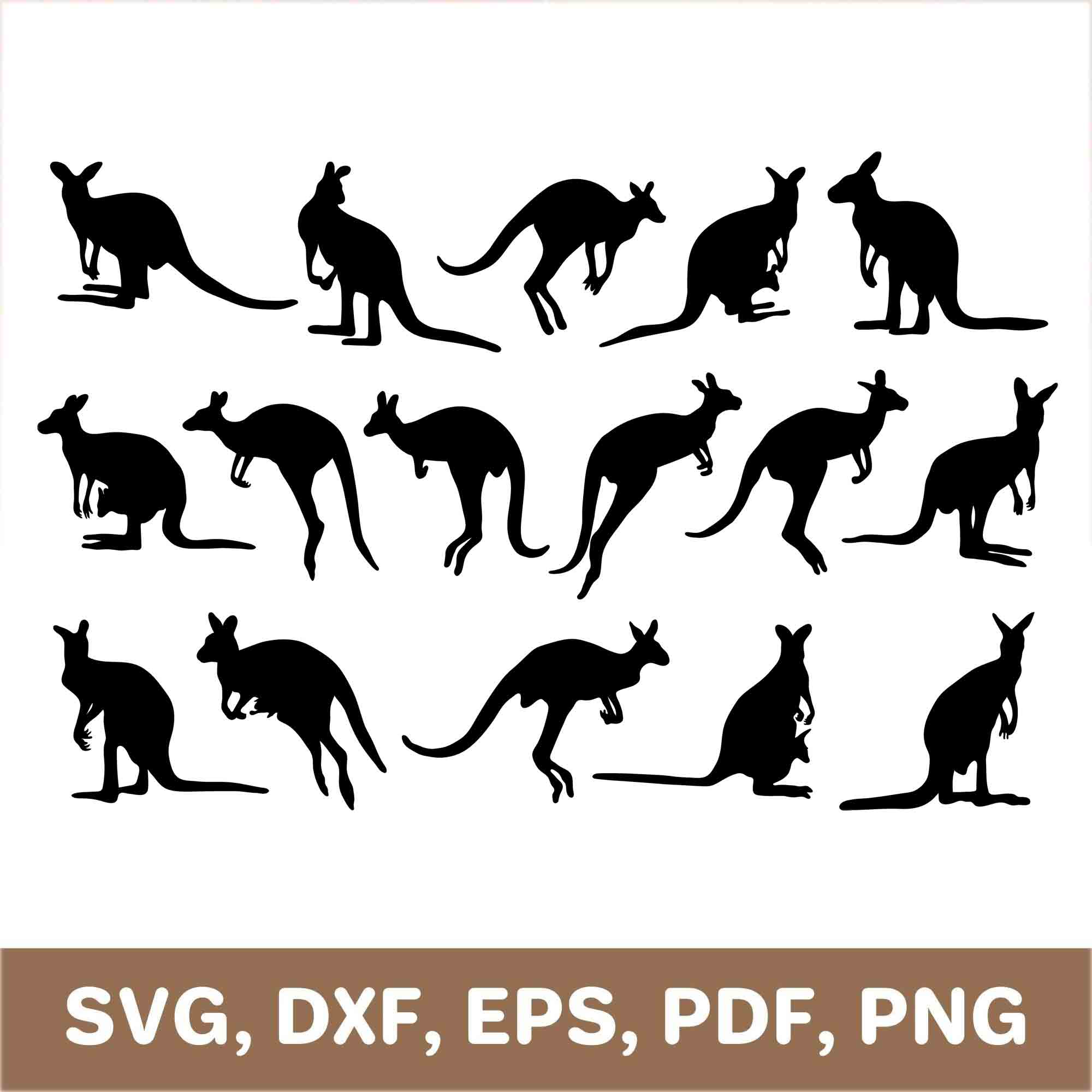 Kangaroo svg, kangaroo dxf, kangaroo template, kangaroo png, | Inspire ...
