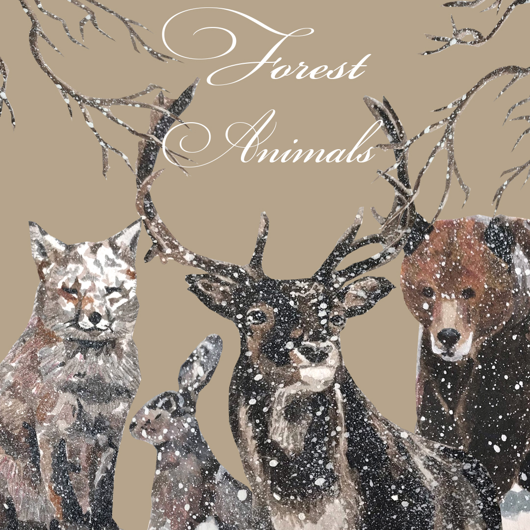 Forest Animals clipart, Winter clipart, Christmas clipart | Inspire Uplift