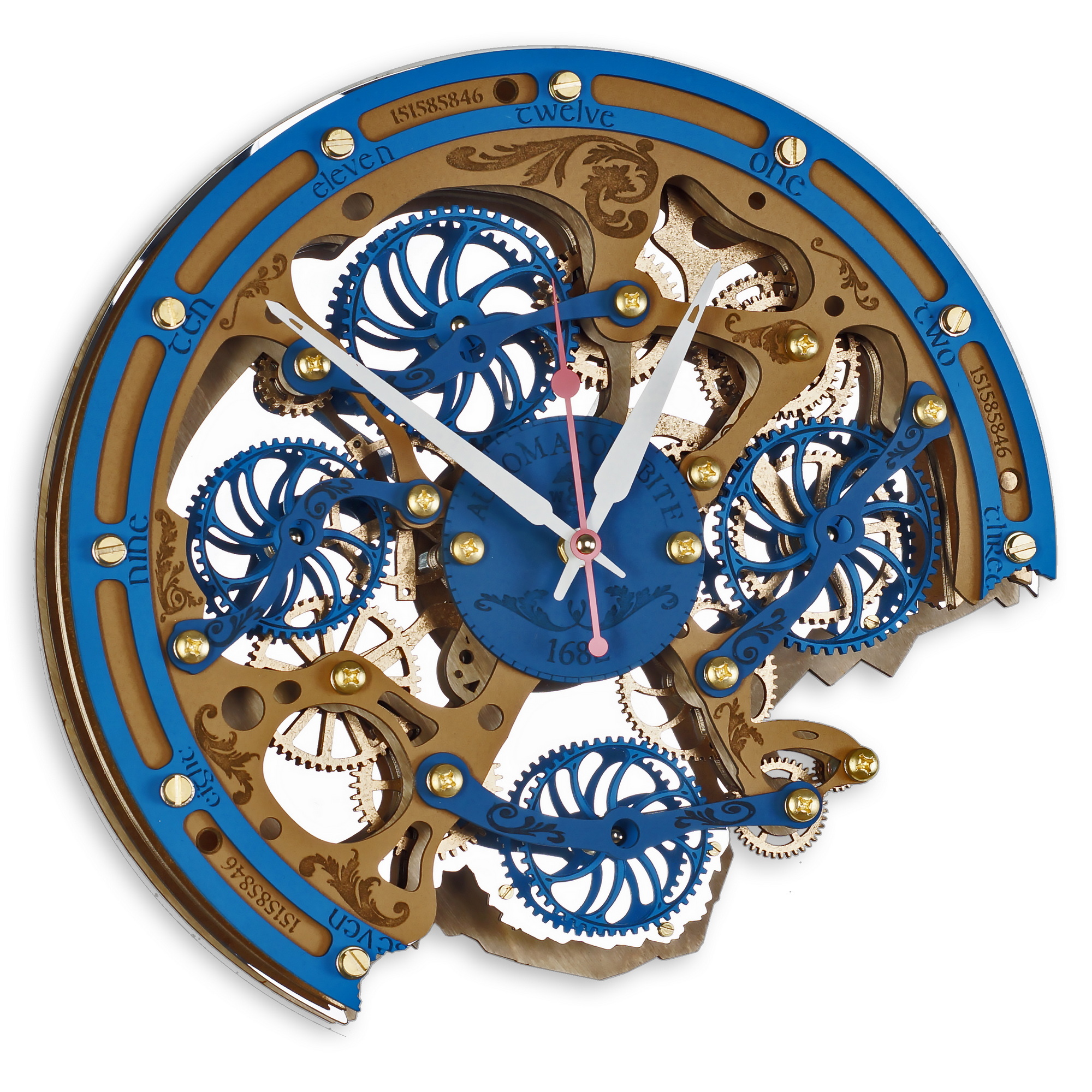 Automaton Bite Silent Moving Gears Wall Clock 1682 Touareg, - Inspire ...