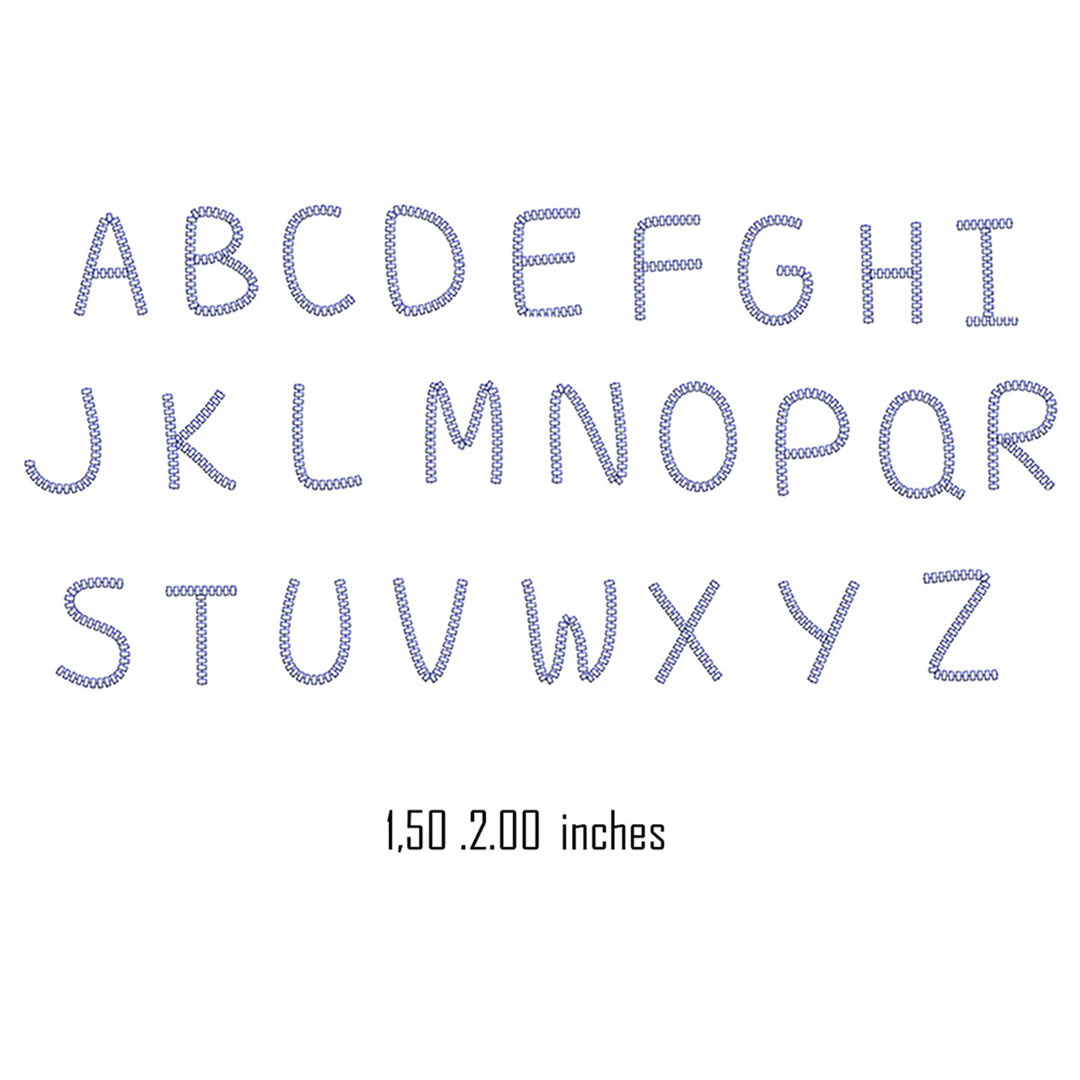 Font machine embroidery design,Script embroidery font,2 size - Inspire ...