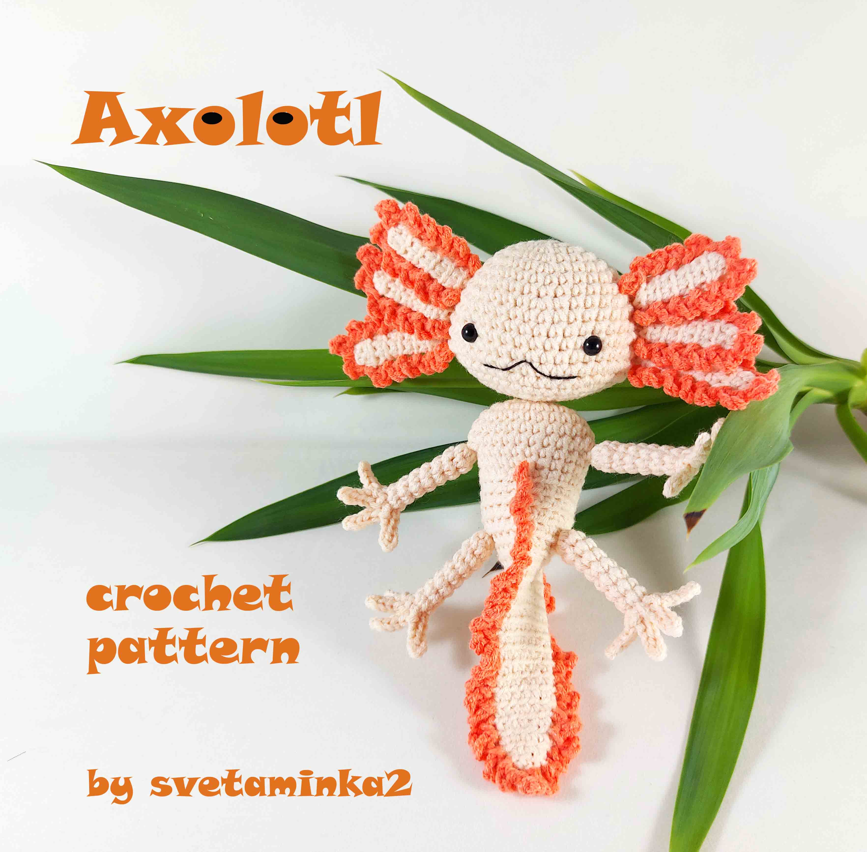 Axolotl Crochet Pattern Axolotl Amigurumi pattern | Inspire Uplift