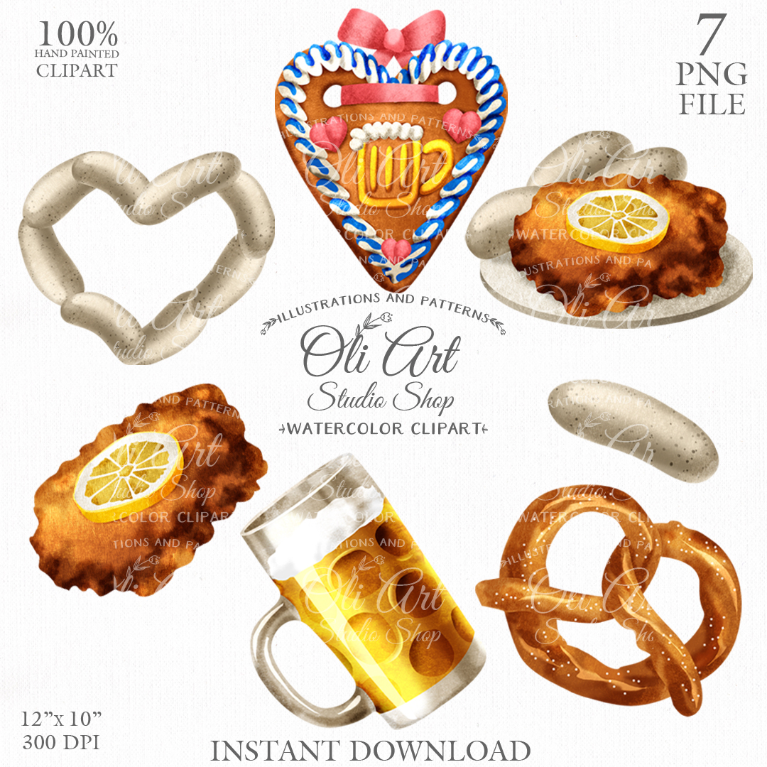 Oktoberfest Clip Art. Cute Characters, Hand Drawn graphics. | Inspire ...