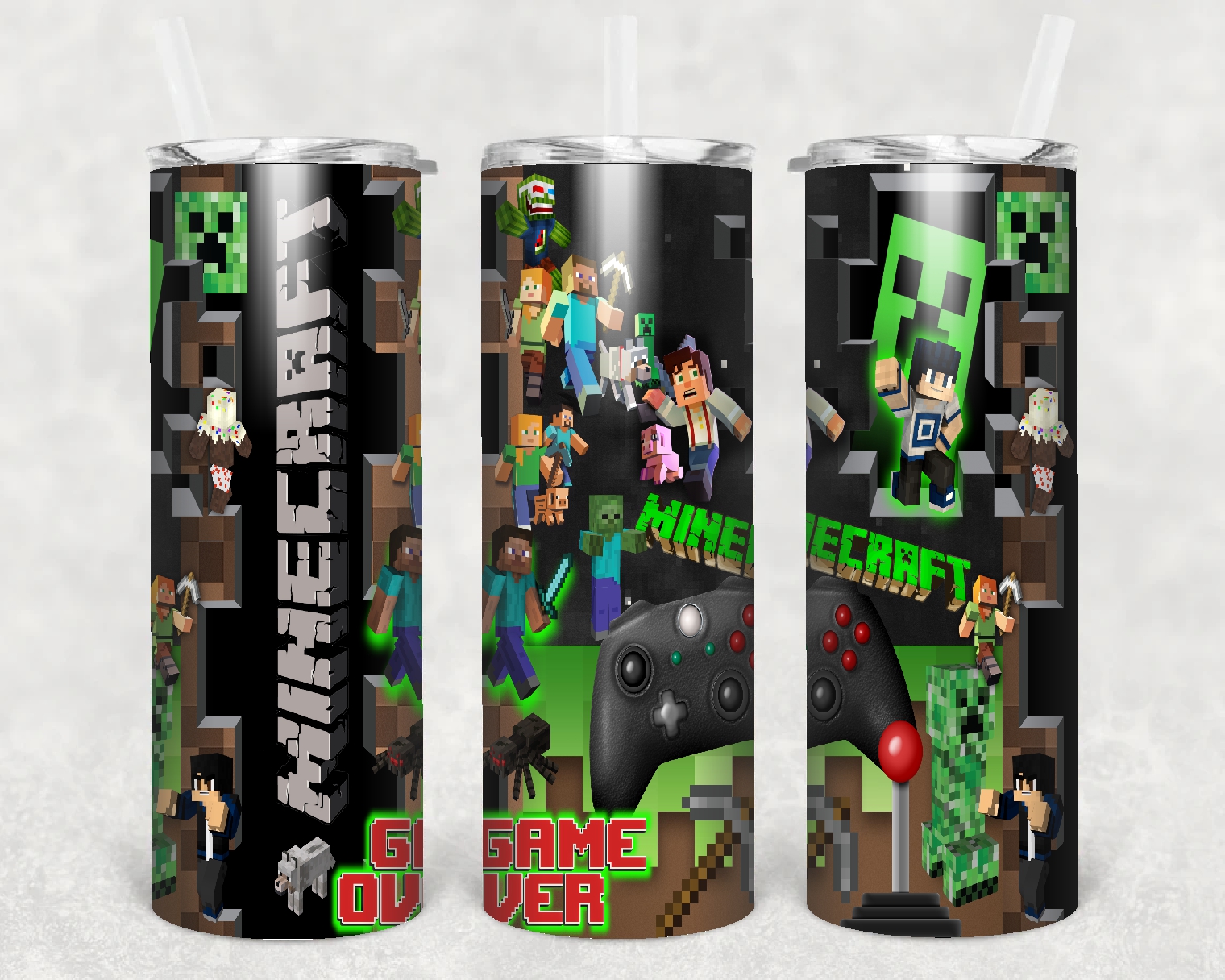 Minecraft sublimate tumbler designs STRAIGHT 20OZ -33 - Inspire Uplift