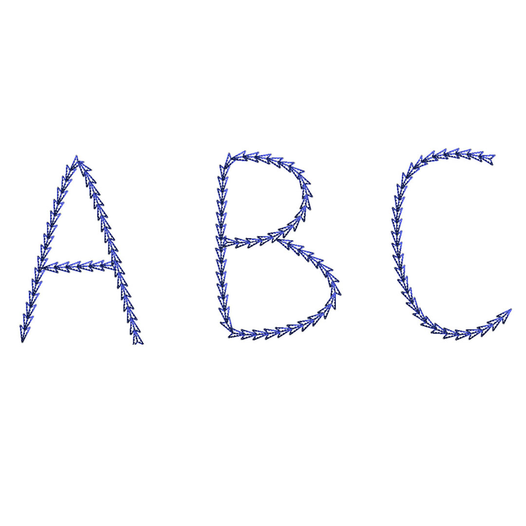 Font machine embroidery design,Script embroidery font,2 size - Inspire ...