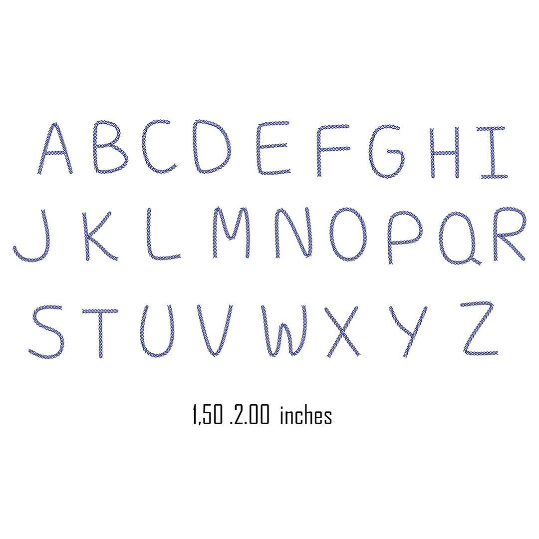 Font machine embroidery design,Script embroidery font,2 size - Inspire ...