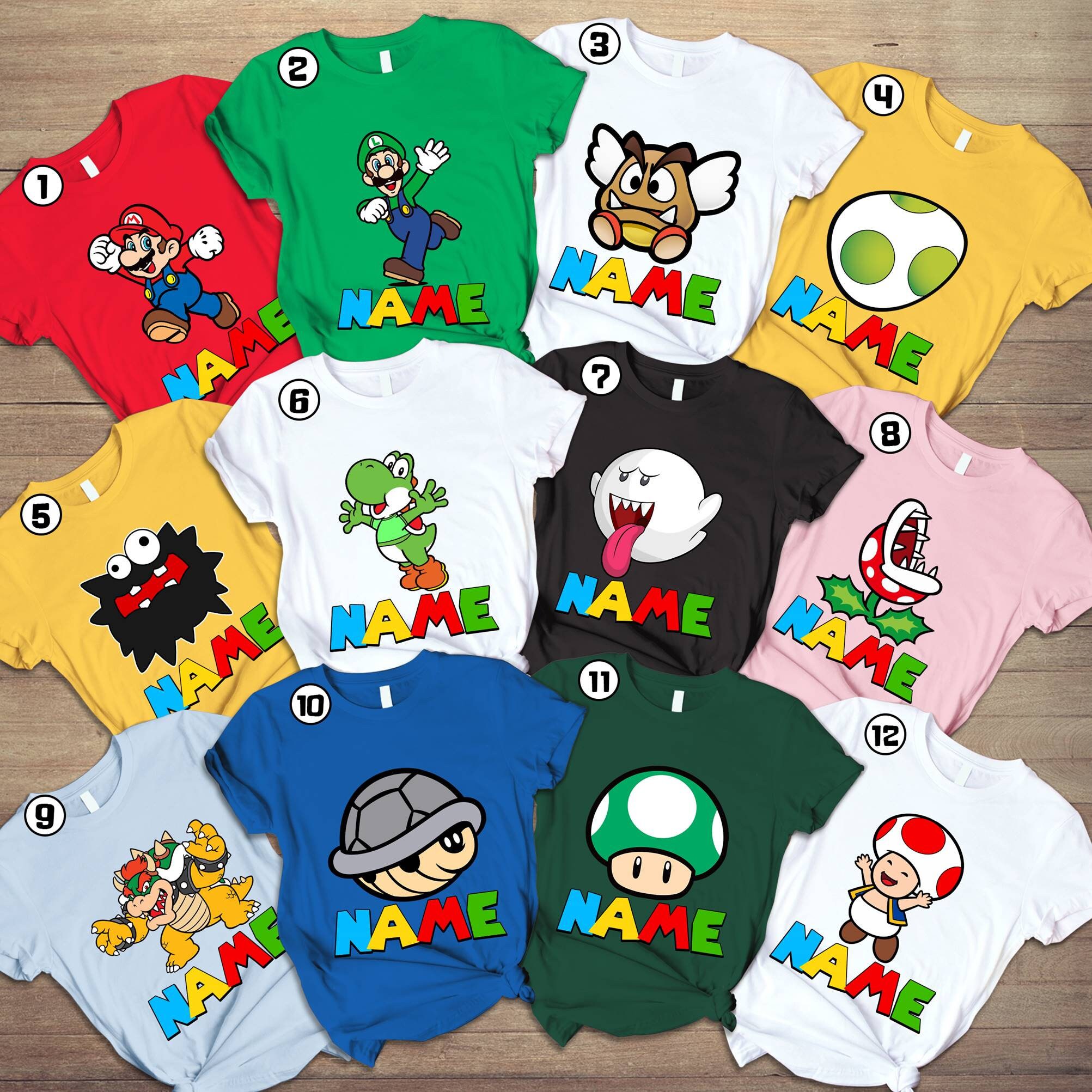 Custom Super Mario Family Costume Shirt, Super Mario Family | Inspire ...