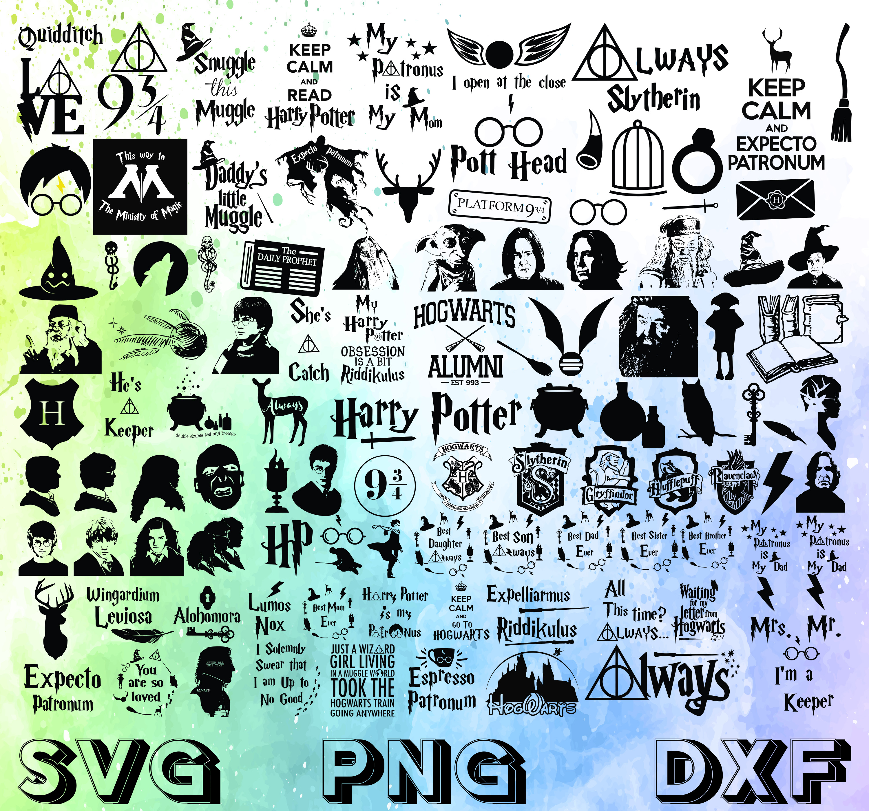 Hogwarts Houses Bundle Svg, Harry potter Svg, HP Wizard and | Inspire ...