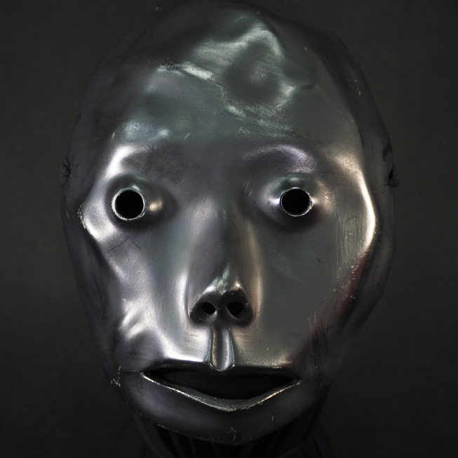 Black face mask for halloween. Surreal face mask. Party mask | Inspire ...