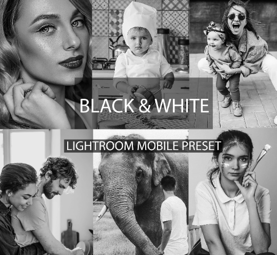 12 lightroom mobile preset, black white, Selfie Presets, Pho | Inspire Uplift