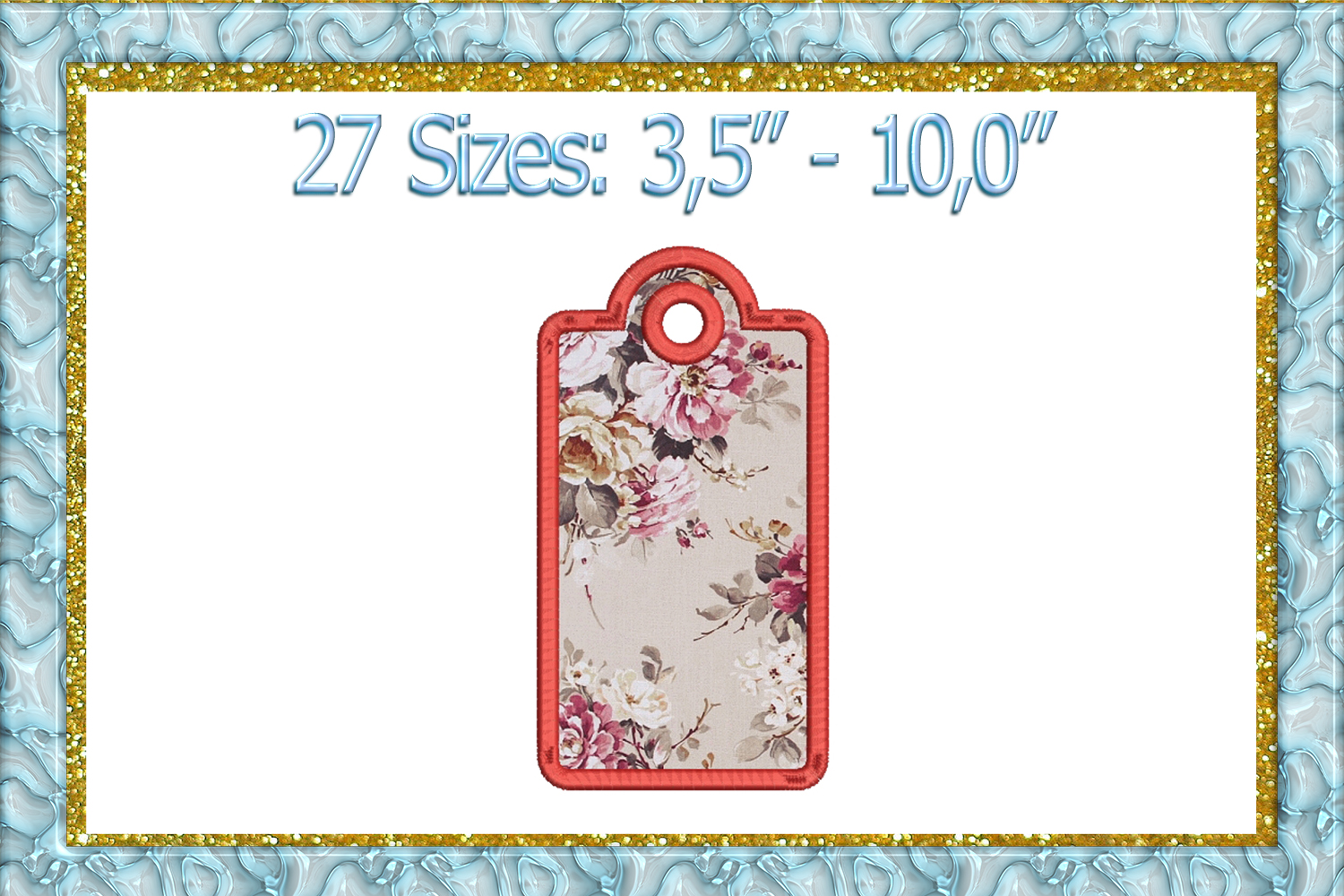 Price Tag Applique Machine Embroidery design | Inspire Uplift