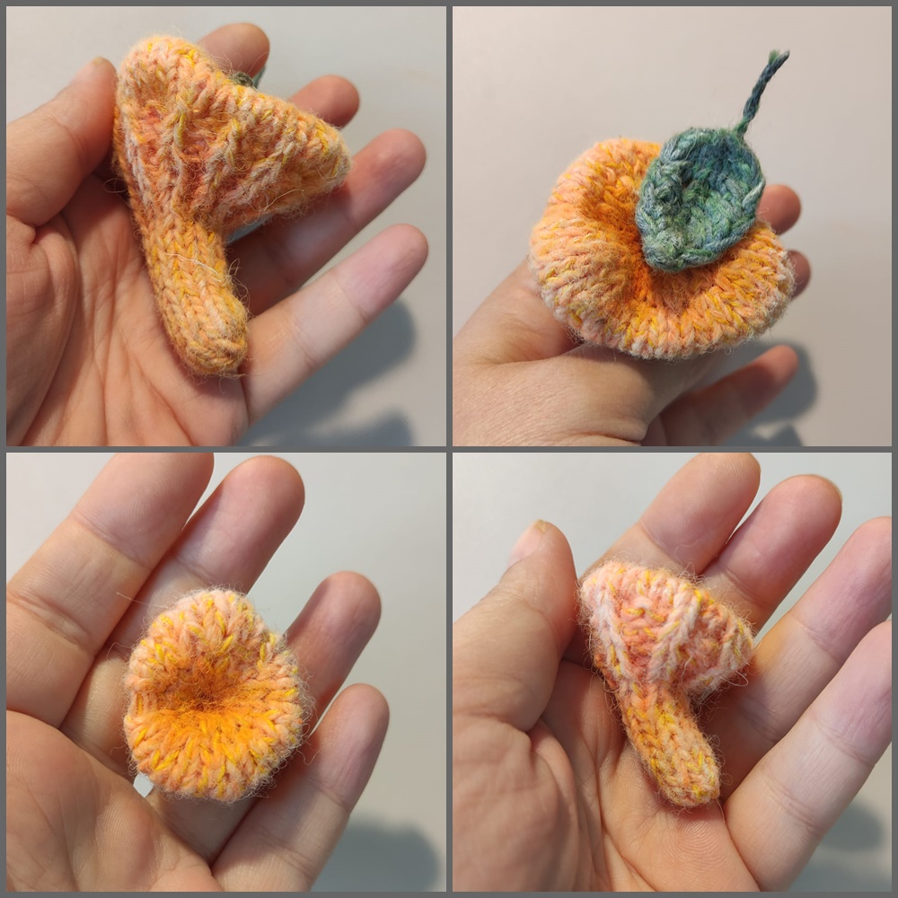 Chanterelle mushroom knitting pattern - Inspire Uplift