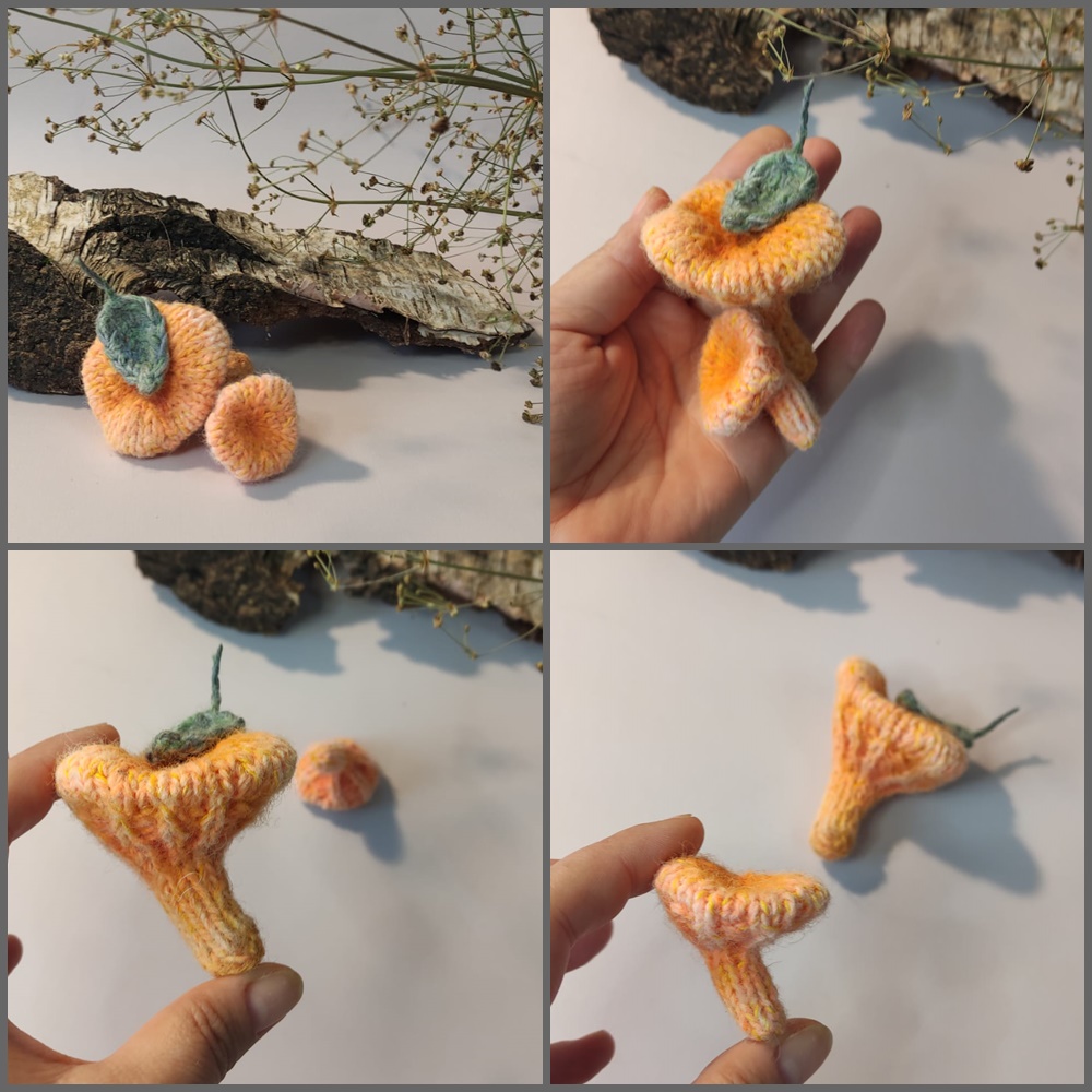 Chanterelle mushroom knitting pattern - Inspire Uplift