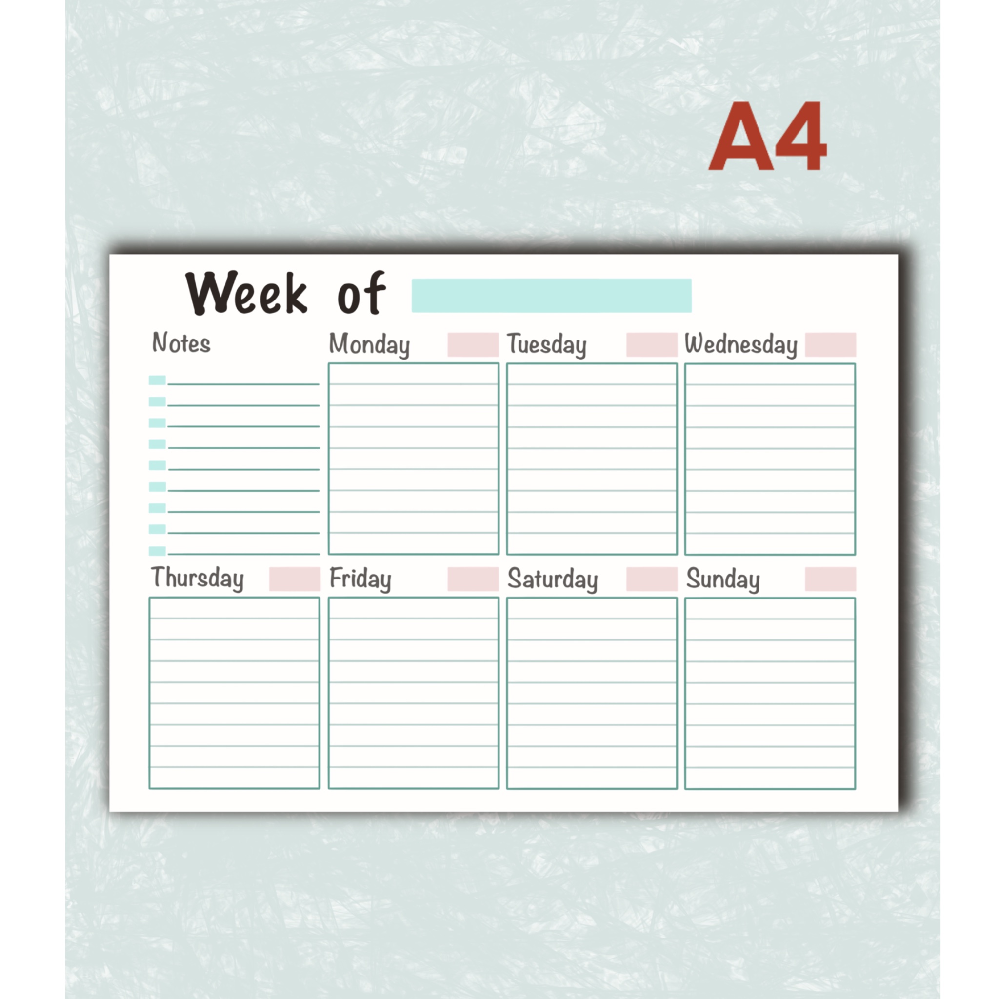 Weekly Planner, Printable Weekly Planner, Instant Download, - Inspire ...