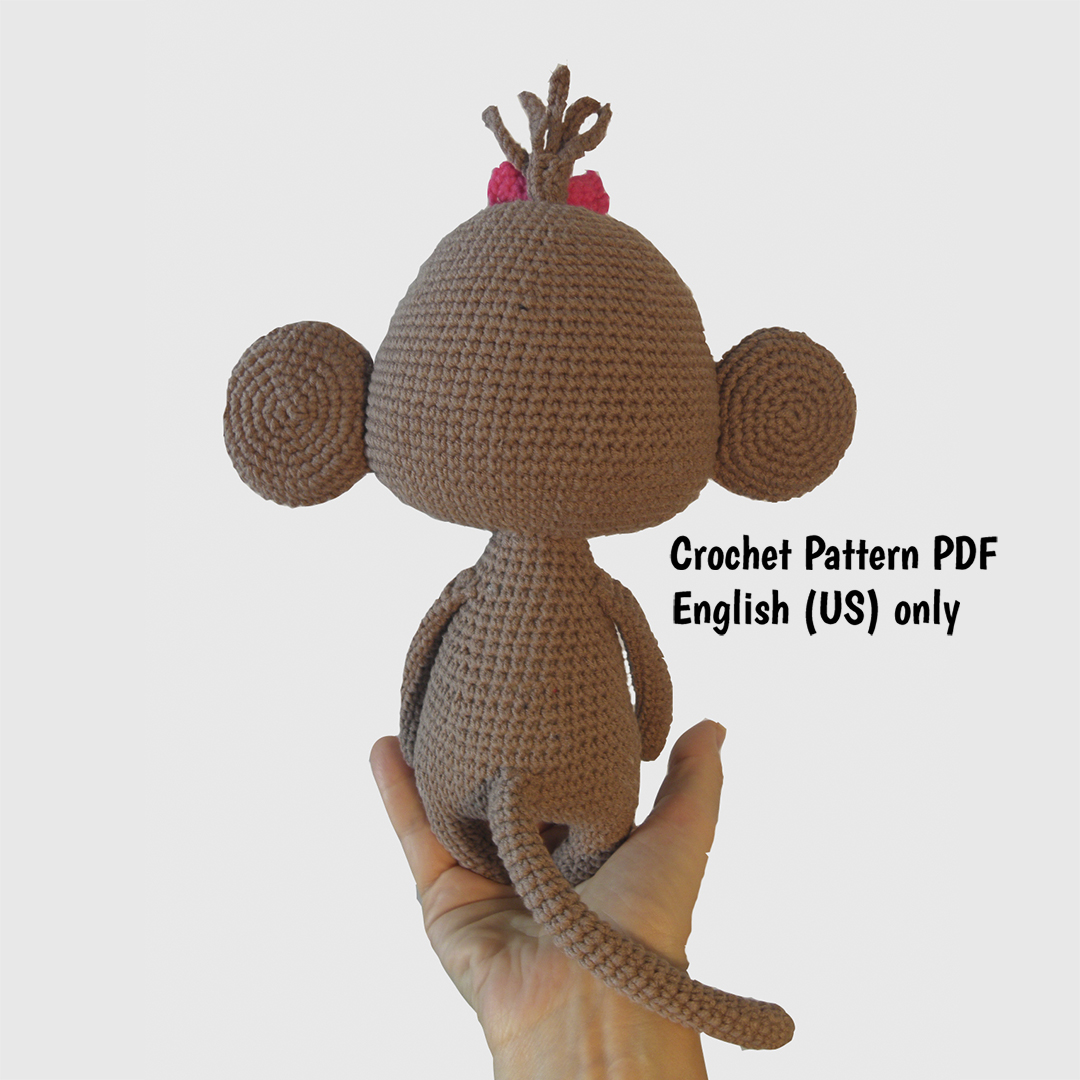 Monkey crochet pattern, crochet monkey, amigurumi, monkey pa - Inspire ...