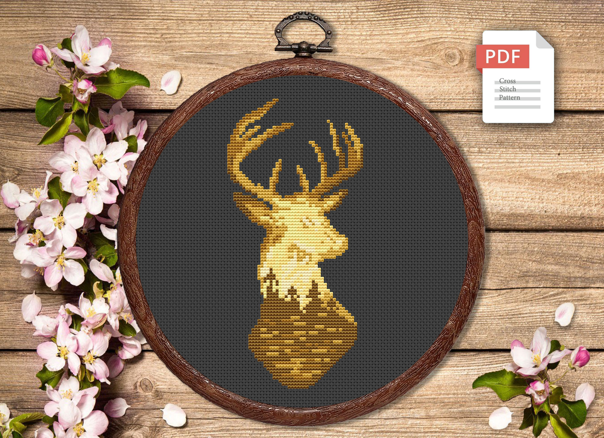 Deer Cross Stitch Pattern, Animal Cross Stitch, Embroidery D | Inspire ...
