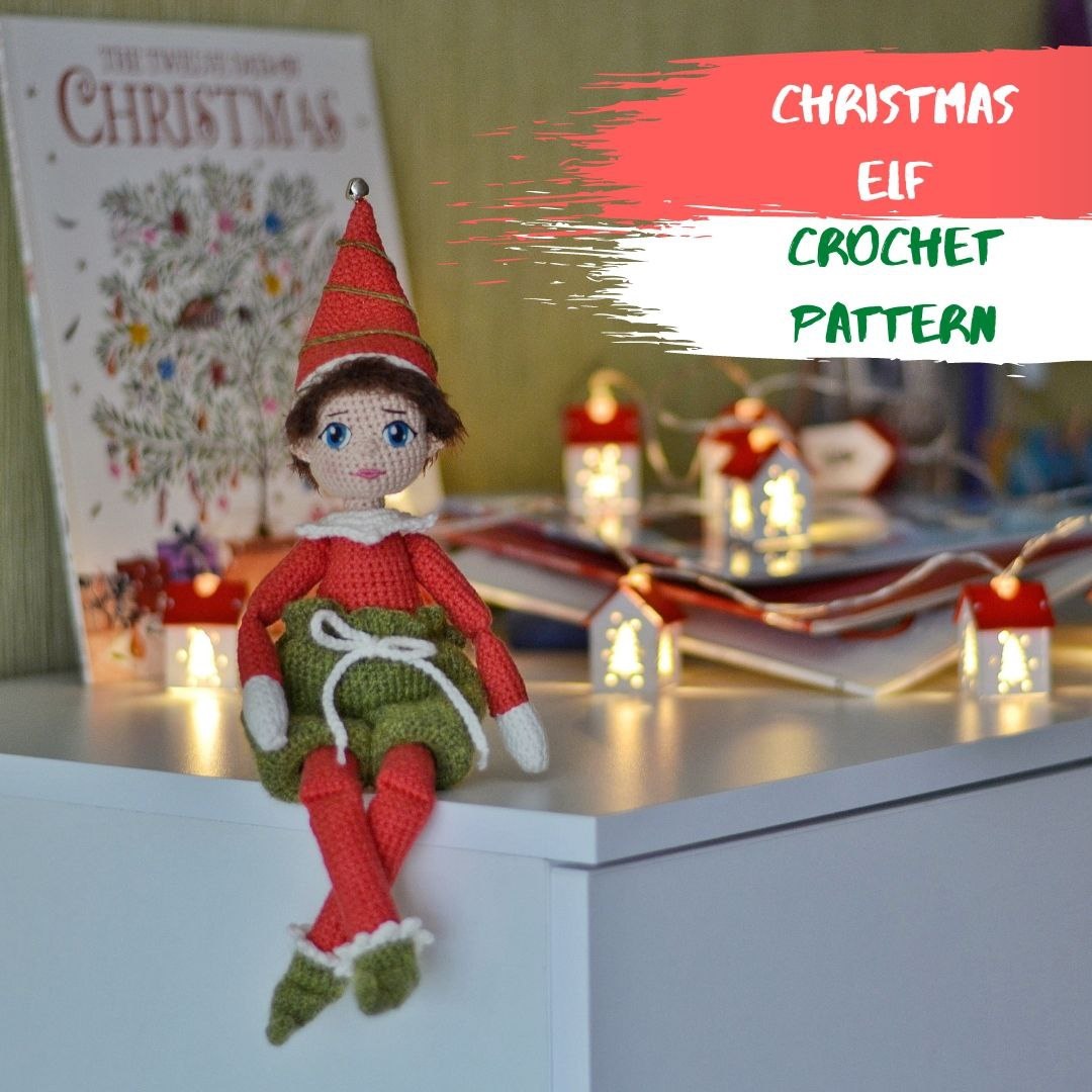 Christmas amigurumi Elf doll CROCHET PATTERN, Santa's helper | Inspire ...