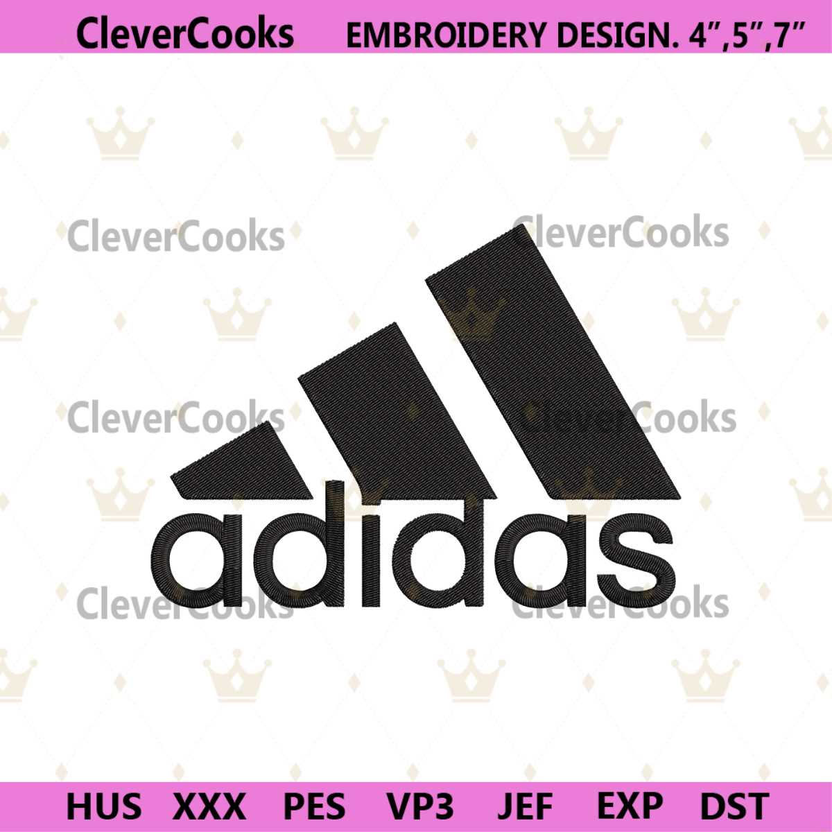 Brand Logo Adidas Embroidery Design For Machine Embroidery | Inspire Uplift