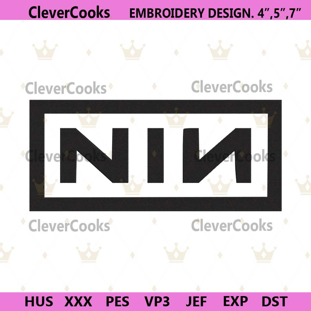Nine Inch Nails Logo Rock Band Embroidery Design Download Fi | Inspire ...