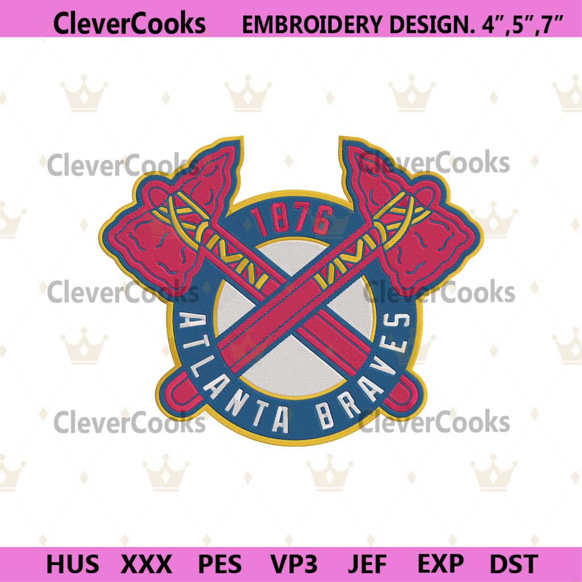 Atlanta Braves Letter A Logo Baseball Team Machine Embroider - Inspire ...