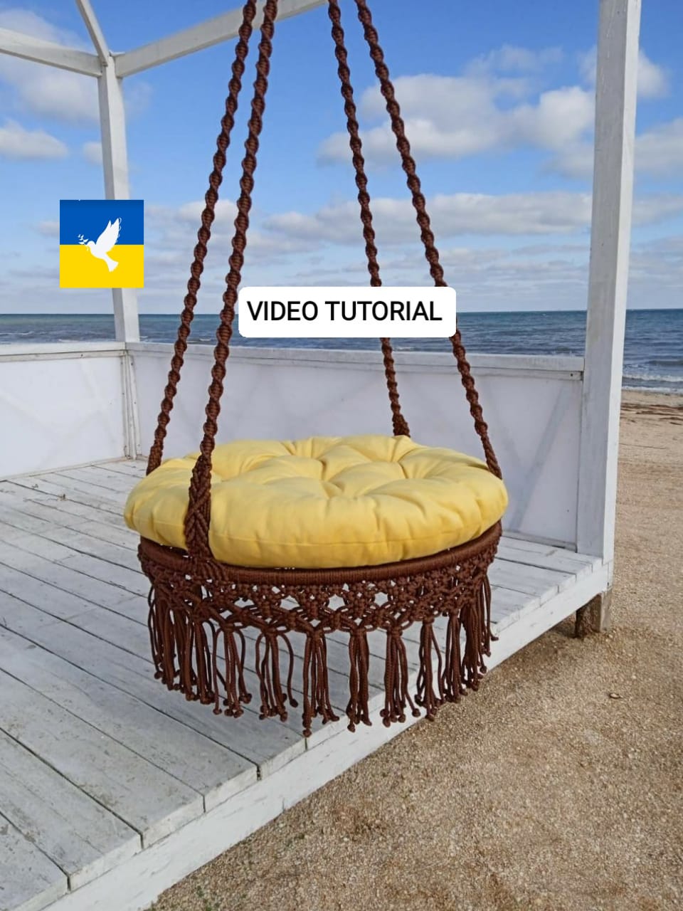 VIDEO tutorial ROUND Macrame swing for kids and adults DIY m - Inspire ...
