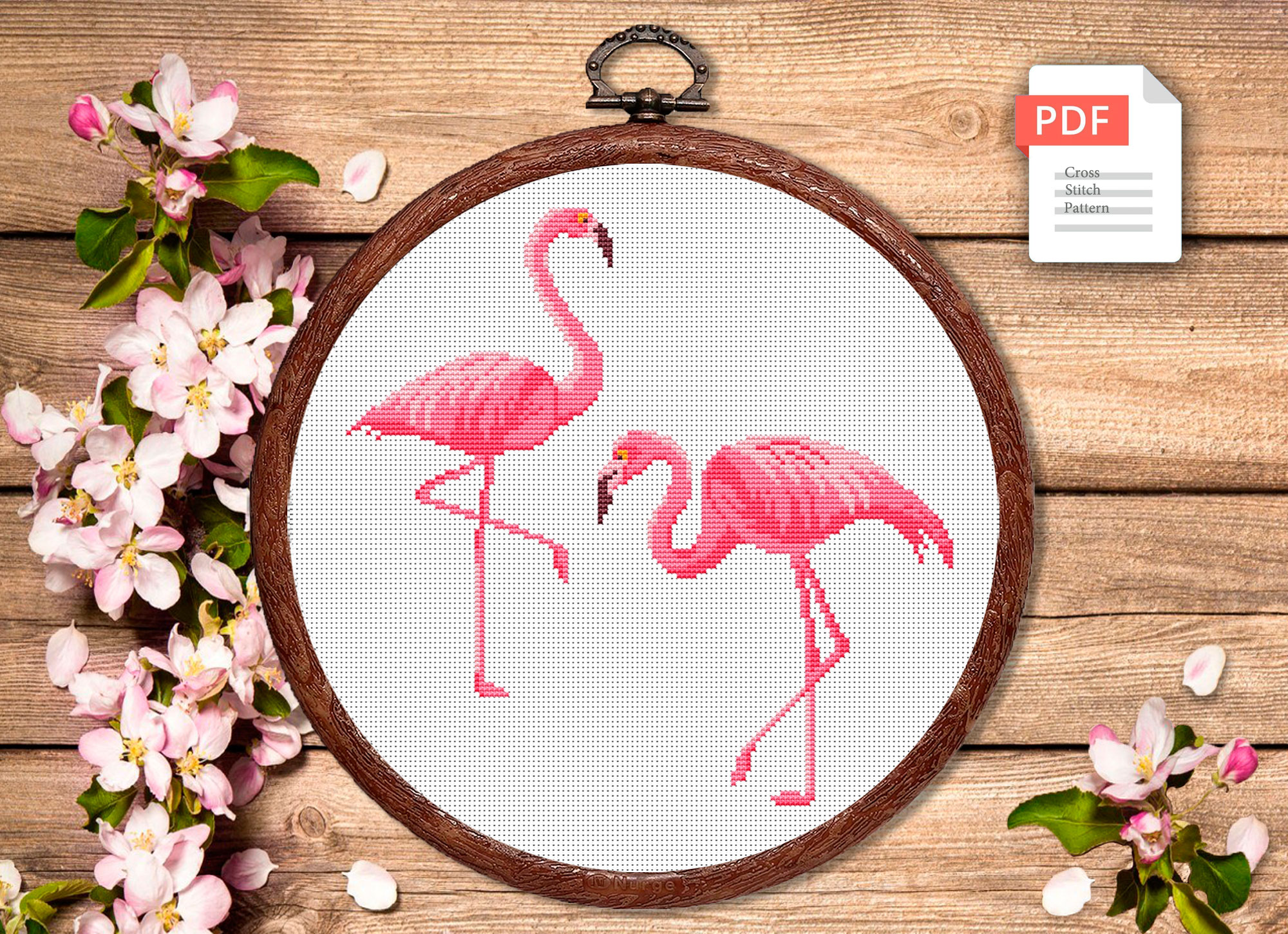 Flamingo Cross Stitch Pattern, Animals Cross Stitch, Embroid | Inspire ...