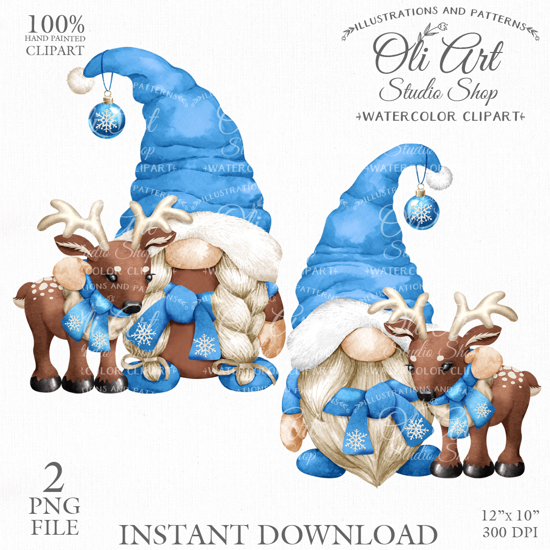 Christmas Gnome. Reindeer. Cute Characters, Hand Drawn graph | Inspire ...
