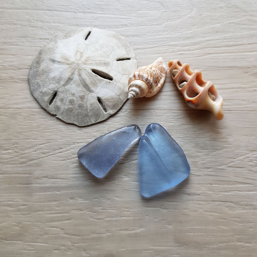 Cornflower blue sea glass Authentic sea glass | Inspire Uplift