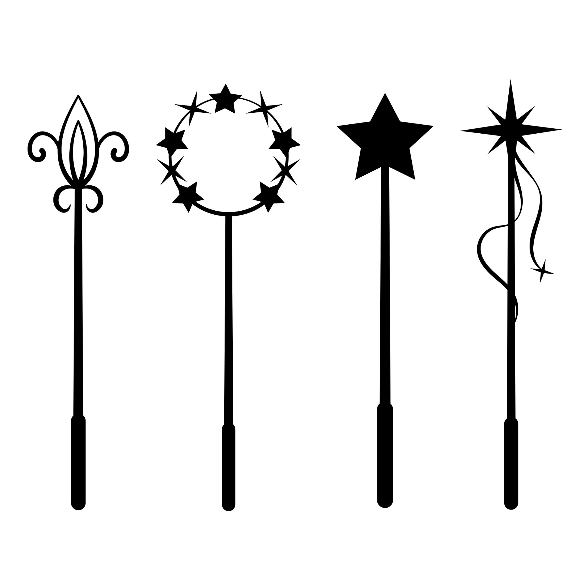 Magic wand svg, wands svg, magic wand dxf, wands dxf, magic - Inspire ...