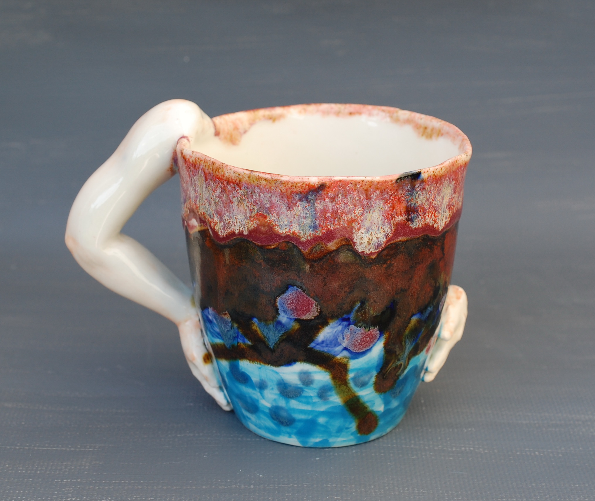 Ceramic art mug Horror Mug Surprise mug Hands sculpture Hand - Inspire ...