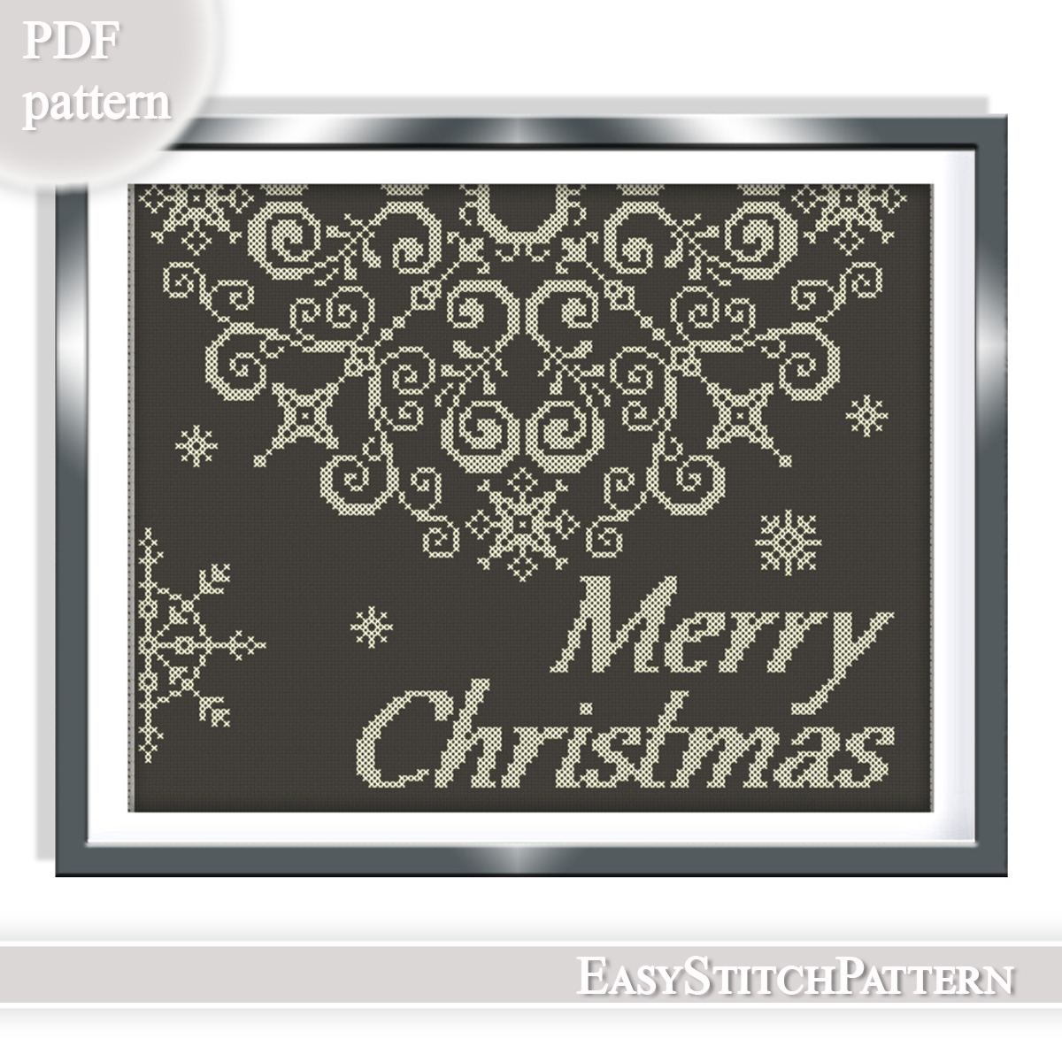 Snowflake cross stitch pattern. Christmas cross stitch | Inspire Uplift