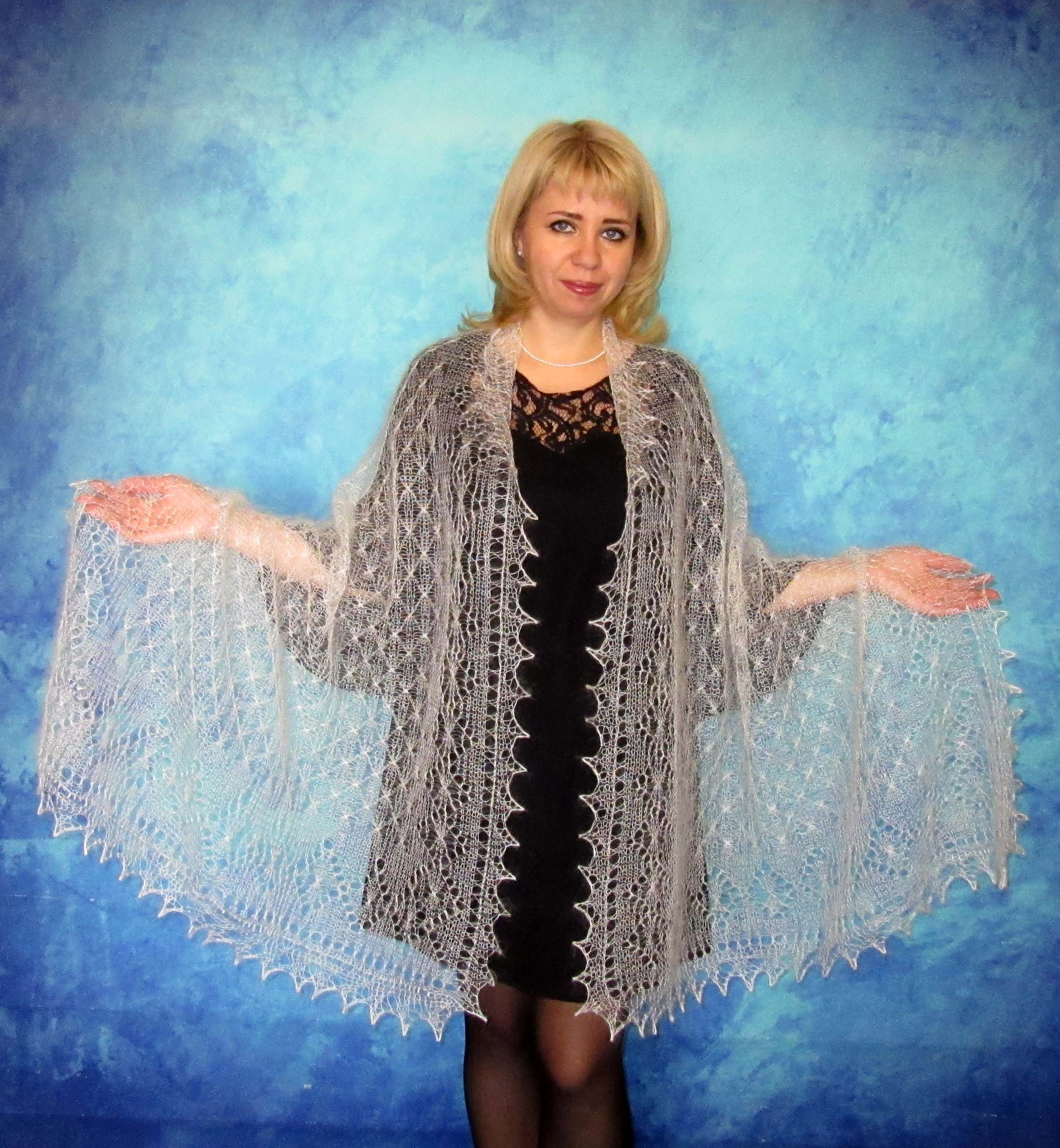 Warm white big scarf,Russian Orenburg shawl,Knit wool stole - Inspire ...