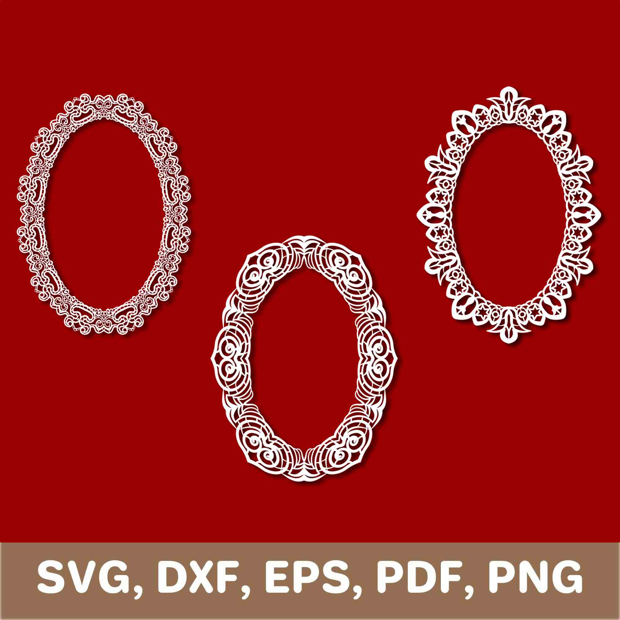 Oval frame svg, mirror frame svg, oval frame dxf, oval frame | Inspire ...