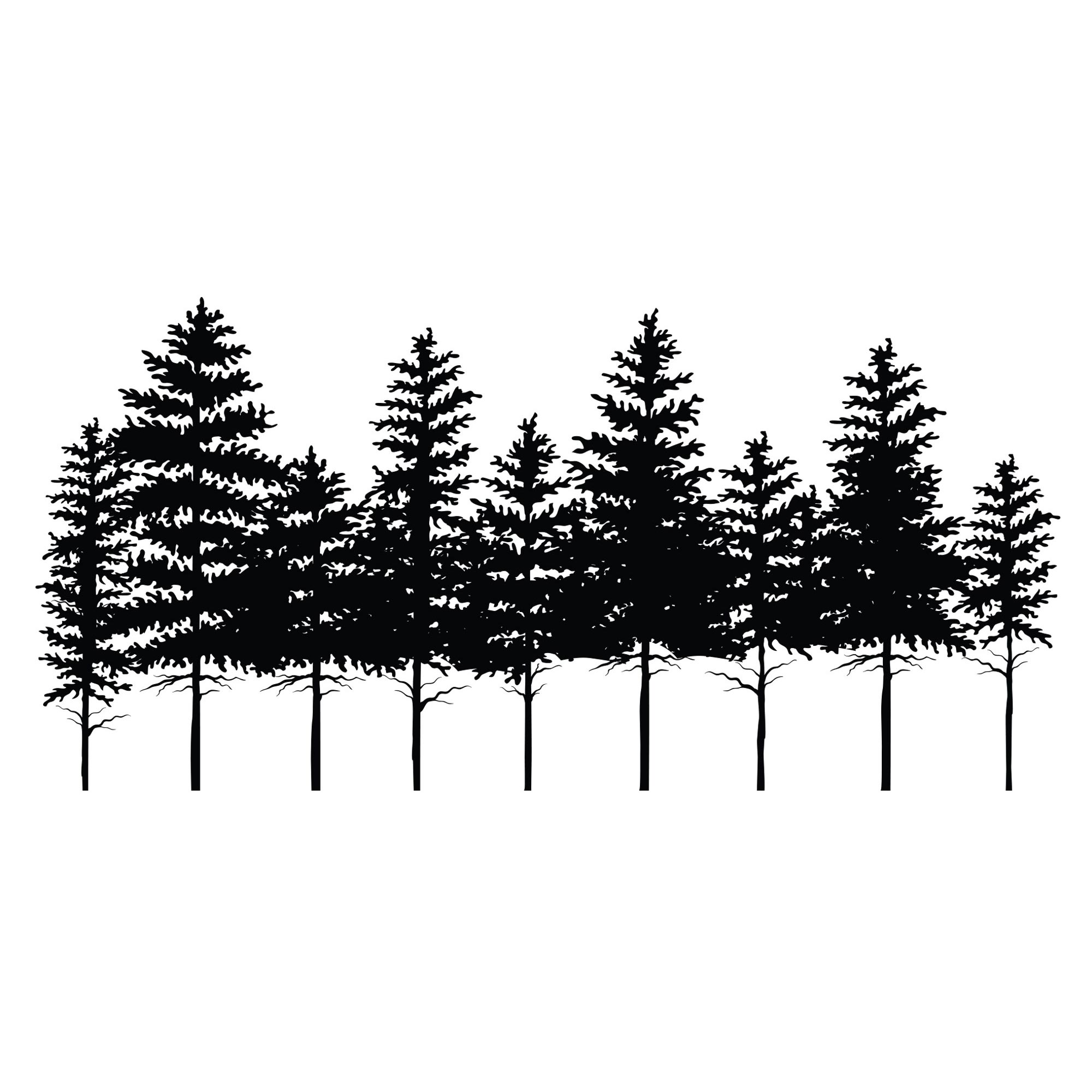 Pine Trees Forest Silhouette