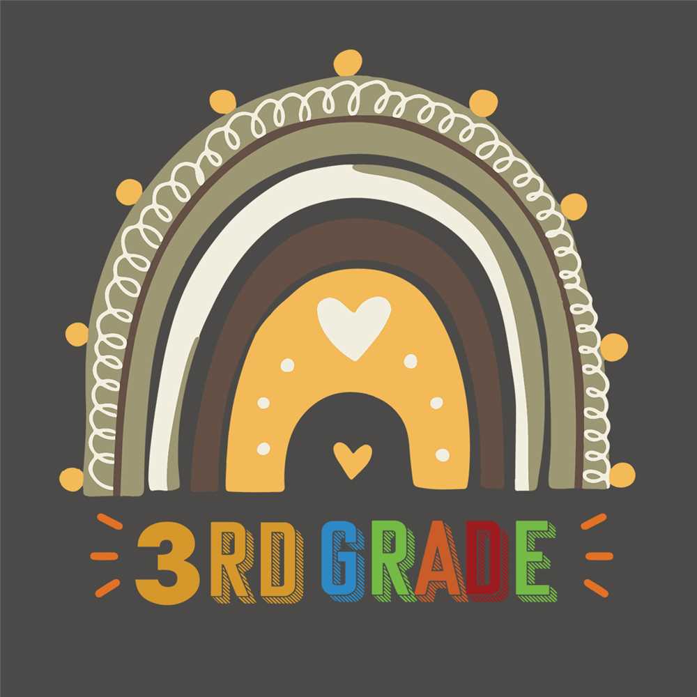 3rd Grade Rainbow Svg, Back To School Svg, 3rd Grade Svg, Ra | Inspire ...