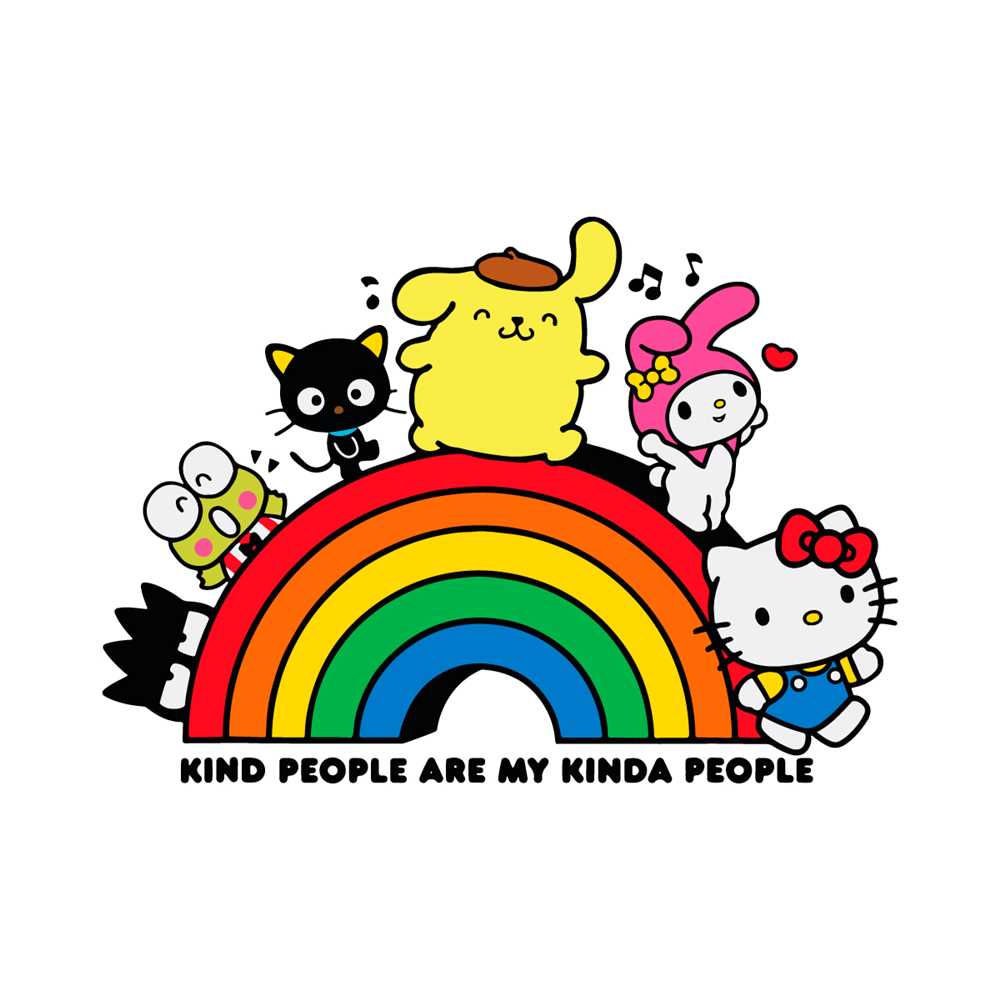 Kind People And My Kinda People Svg, Hello Kitty Svg, Rainbo | Inspire ...