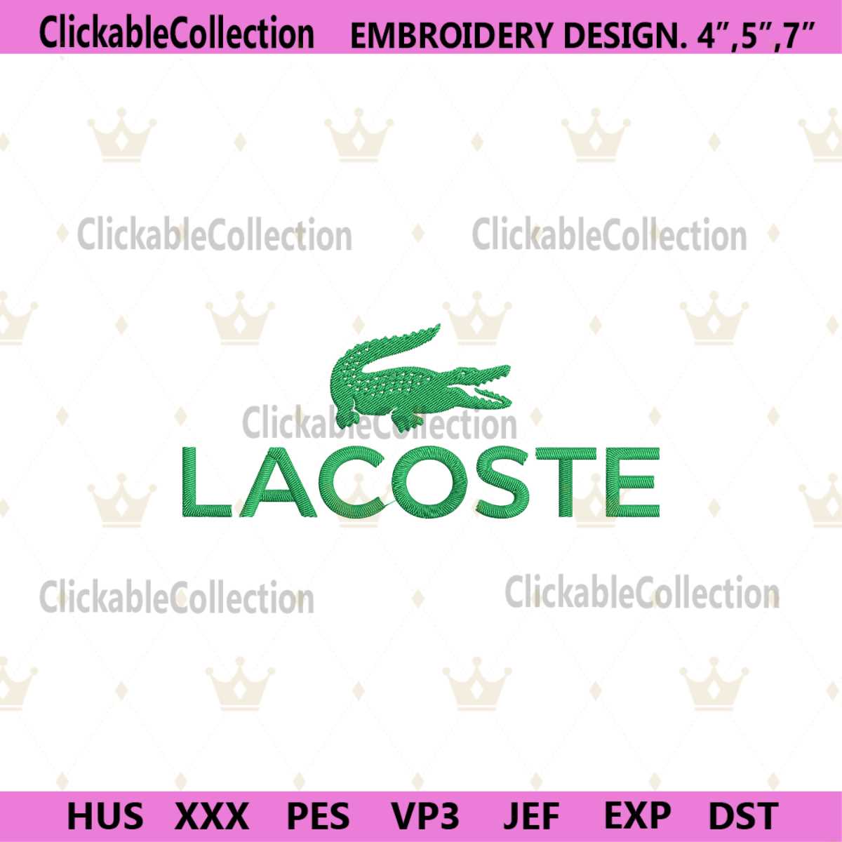 Lacoste Logo Embroidery Design Download Files | Inspire Uplift