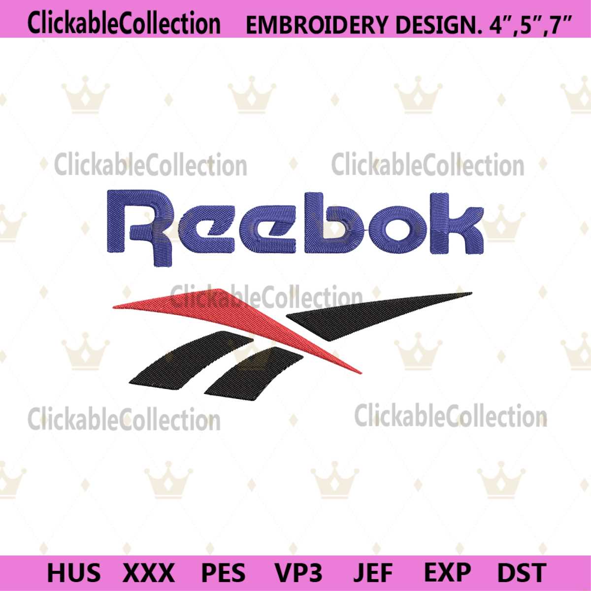 Reebok Brand Logo Embroidery Design File Download - Inspire Uplift