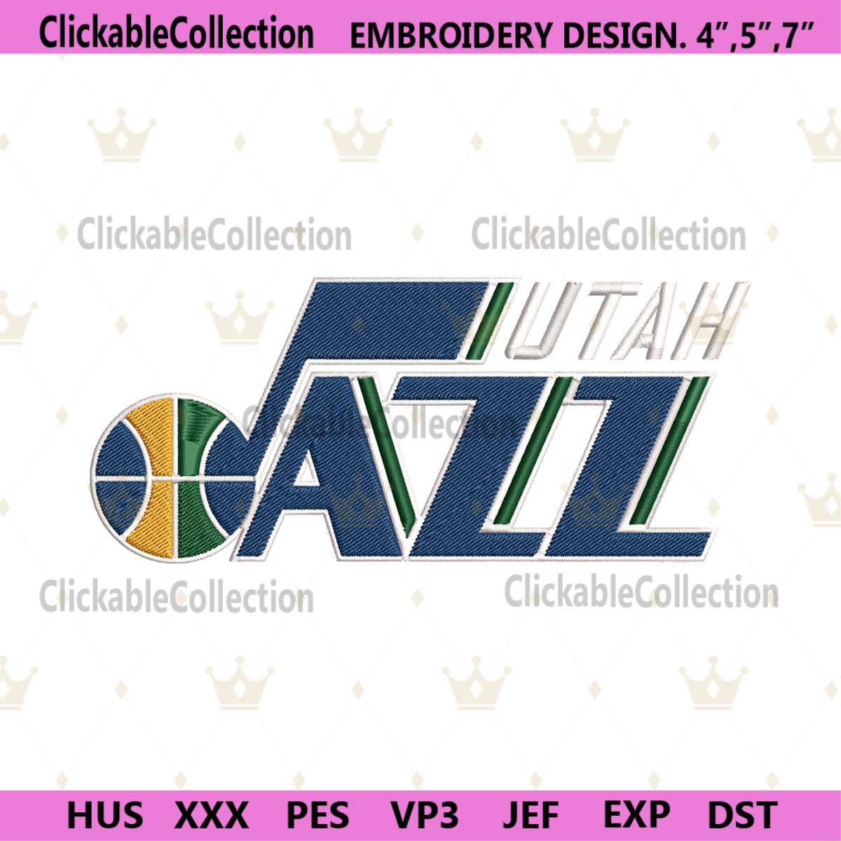 Utah Jazz Logo Machine Embroidery Design Download, Utah Jazz | Inspire ...